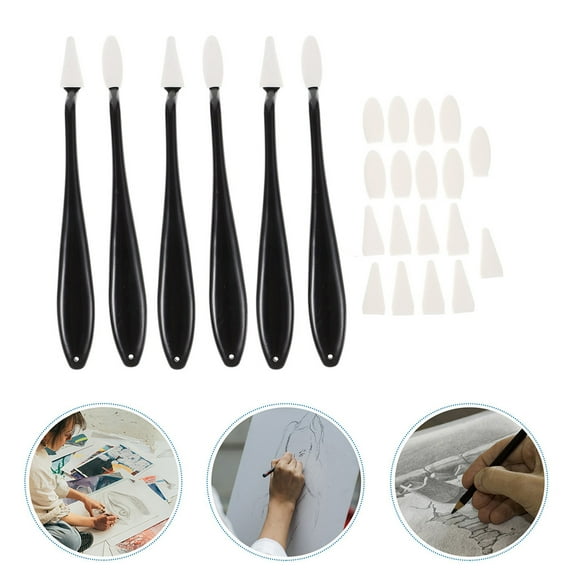 OFFIGAM Black Drawing Tools Set for Professional Artists Sketching 6pcs ...