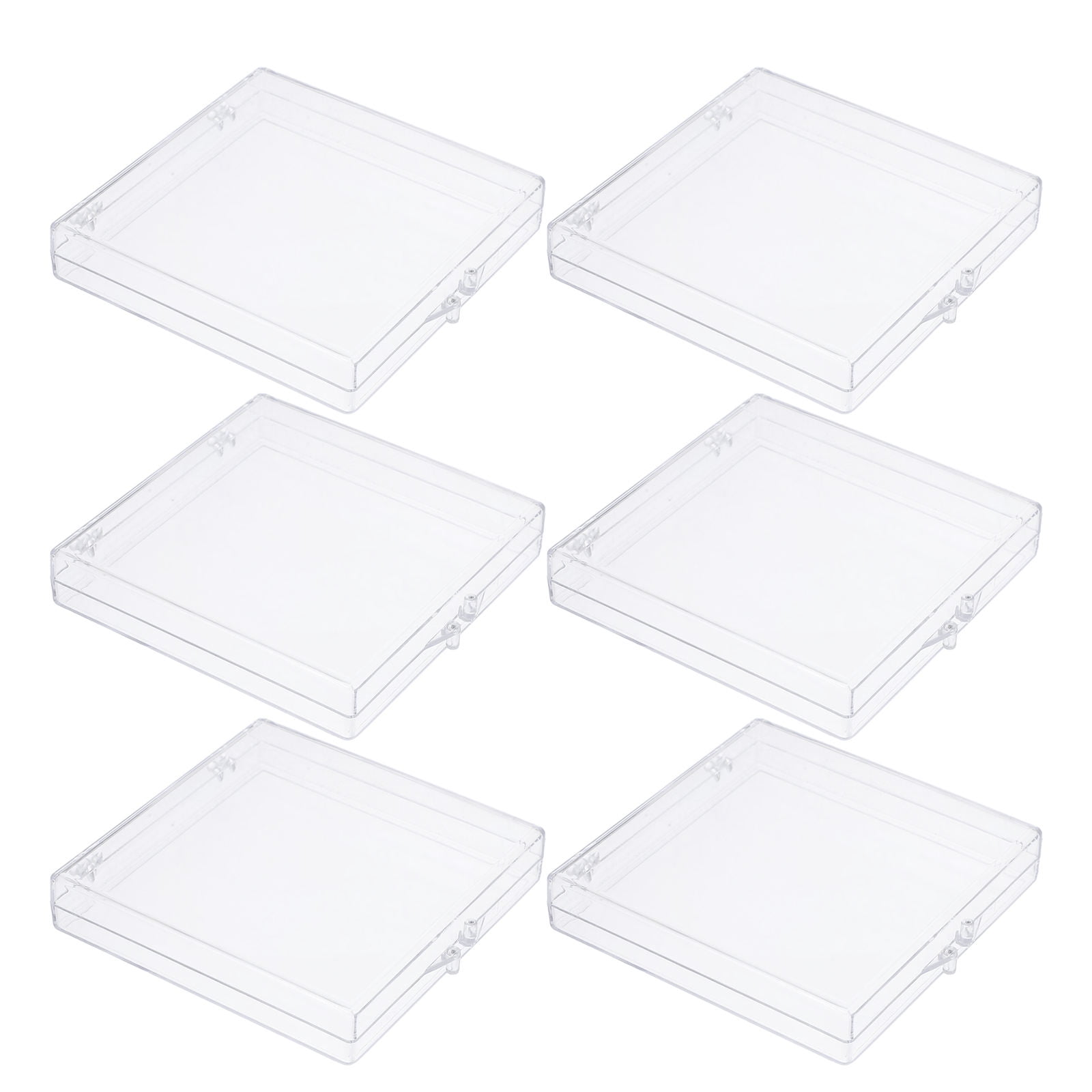 OFFIGAM 6Pcs Portable Clear Plastic Specimen Boxes with Hinged Lid for ...