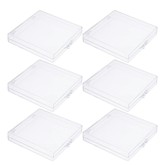 OFFIGAM 6Pcs Portable Clear Plastic Specimen Boxes with Hinged Lid for ...