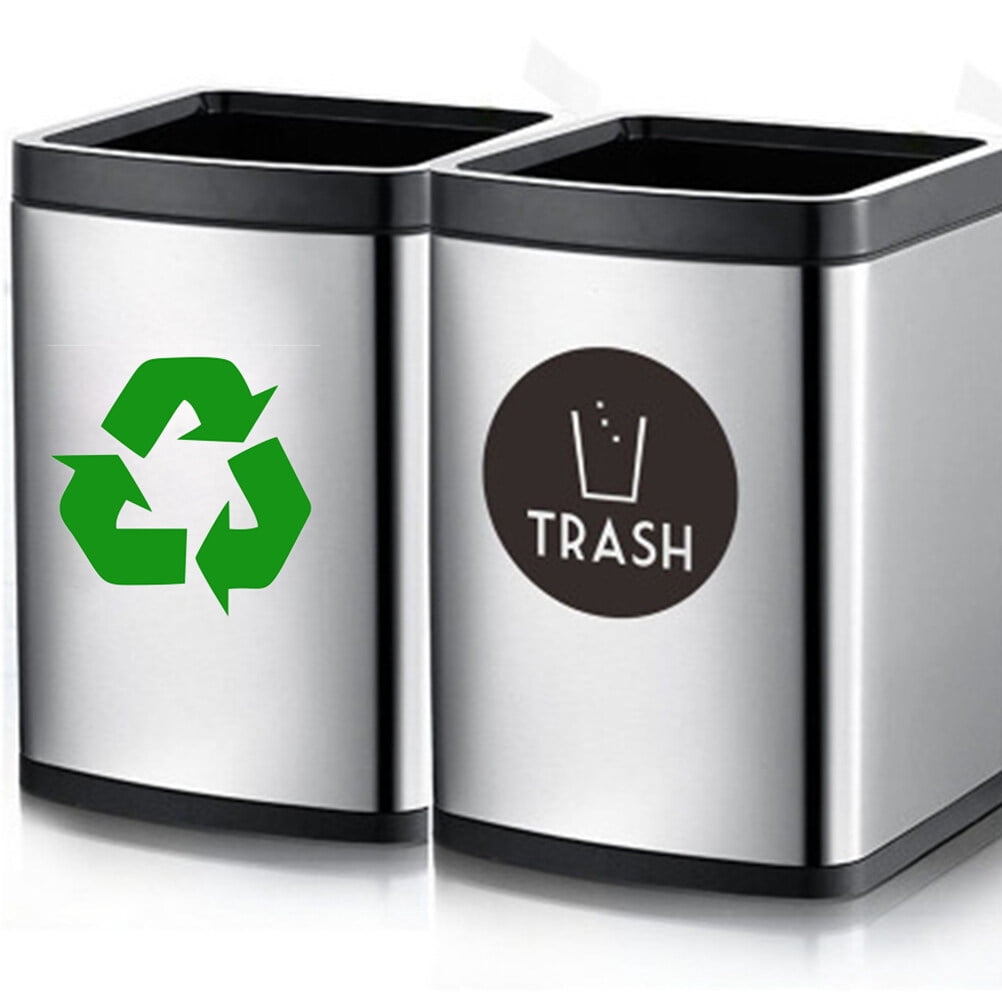 OFFIGAM 6Set Trash Bin Label Sticker Simple Graphics Recycle Sticker ...