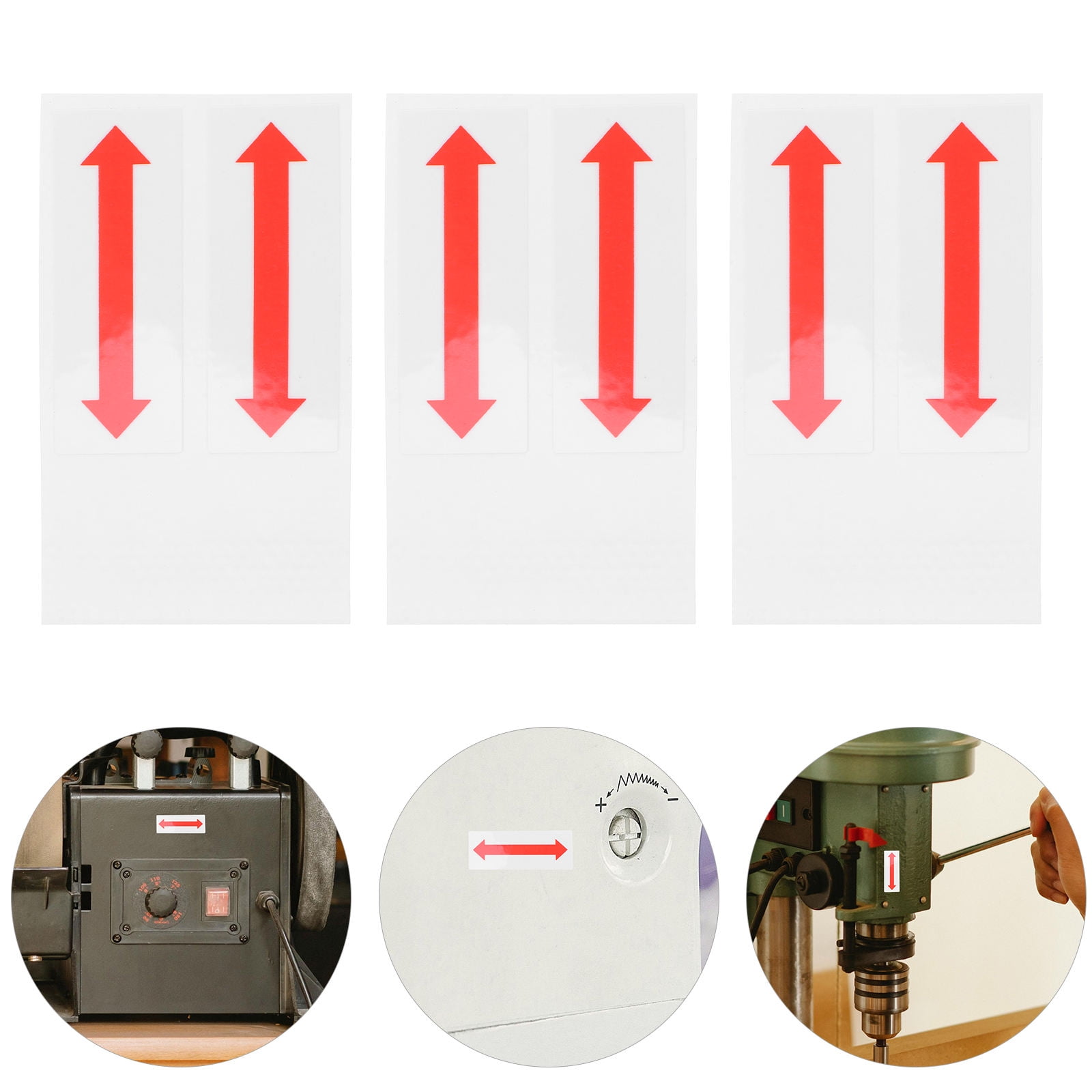 OFFIGAM 6pcs Red Arrow Sticker PP Material Indicating Direction Decals ...
