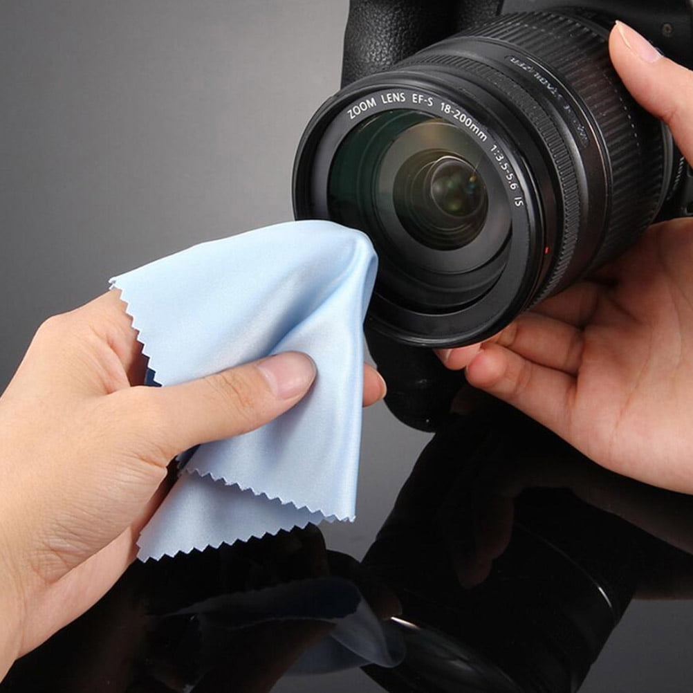 OFFIGAM 80Pcs Blue Microfiber Eyeglasses Cloth for Lens Cleaning ...