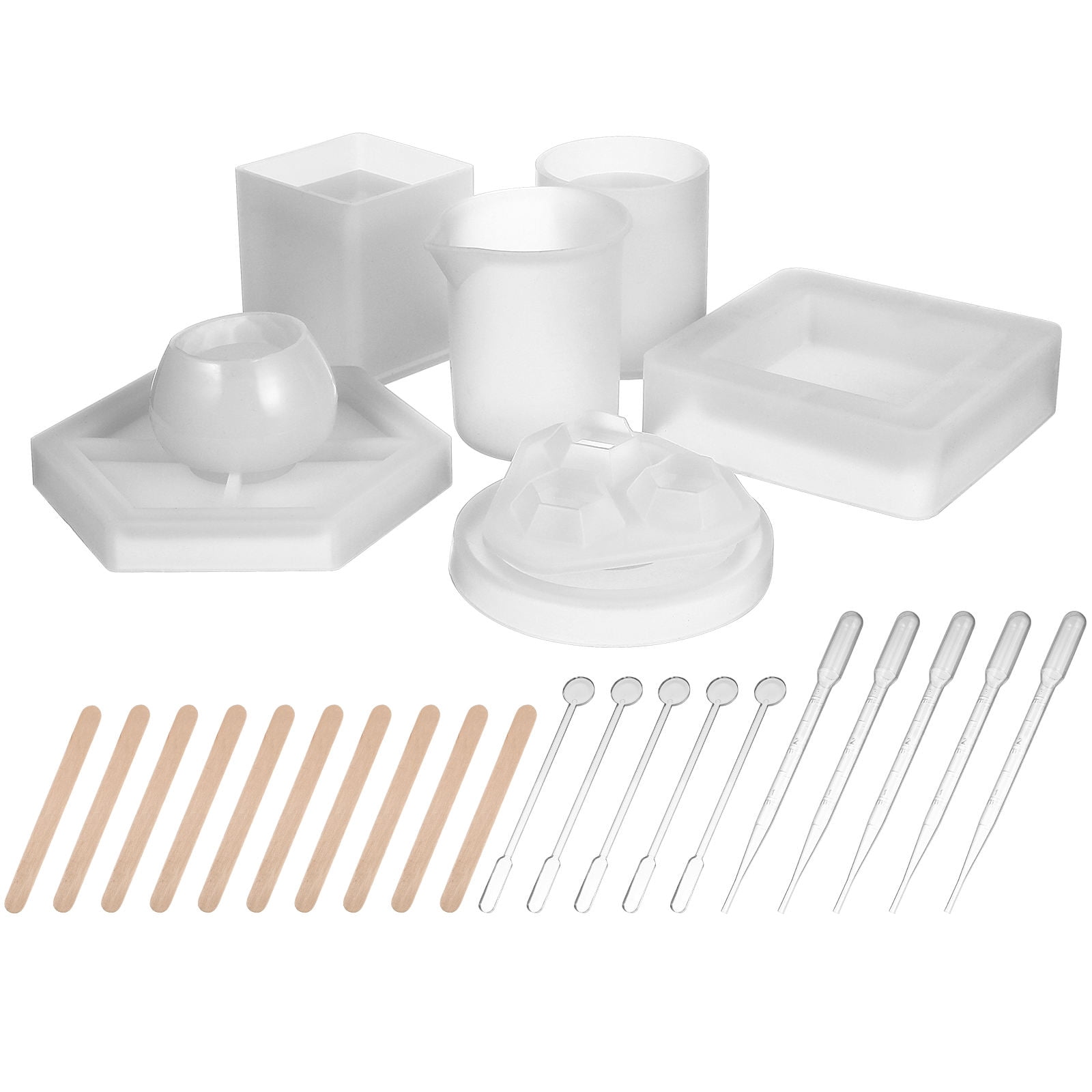 OFFIGAM 8Pcs Silicone Moulds for Resin Casting Craft Making Assorted ...