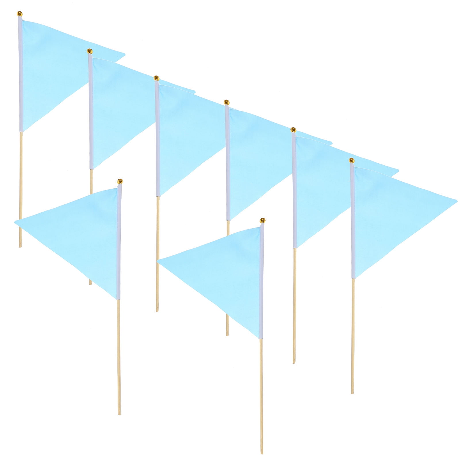 OFFIGAM 8Pcs Sprinkler Flags Markers With Poles Blue Polyester Flags ...