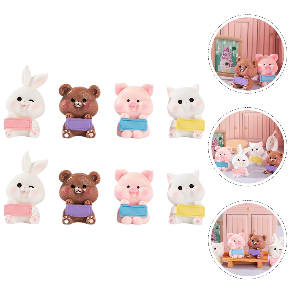 OFFIGAM 8Pcs Tiny Animal Figurines Small Animals Figures for Families ...