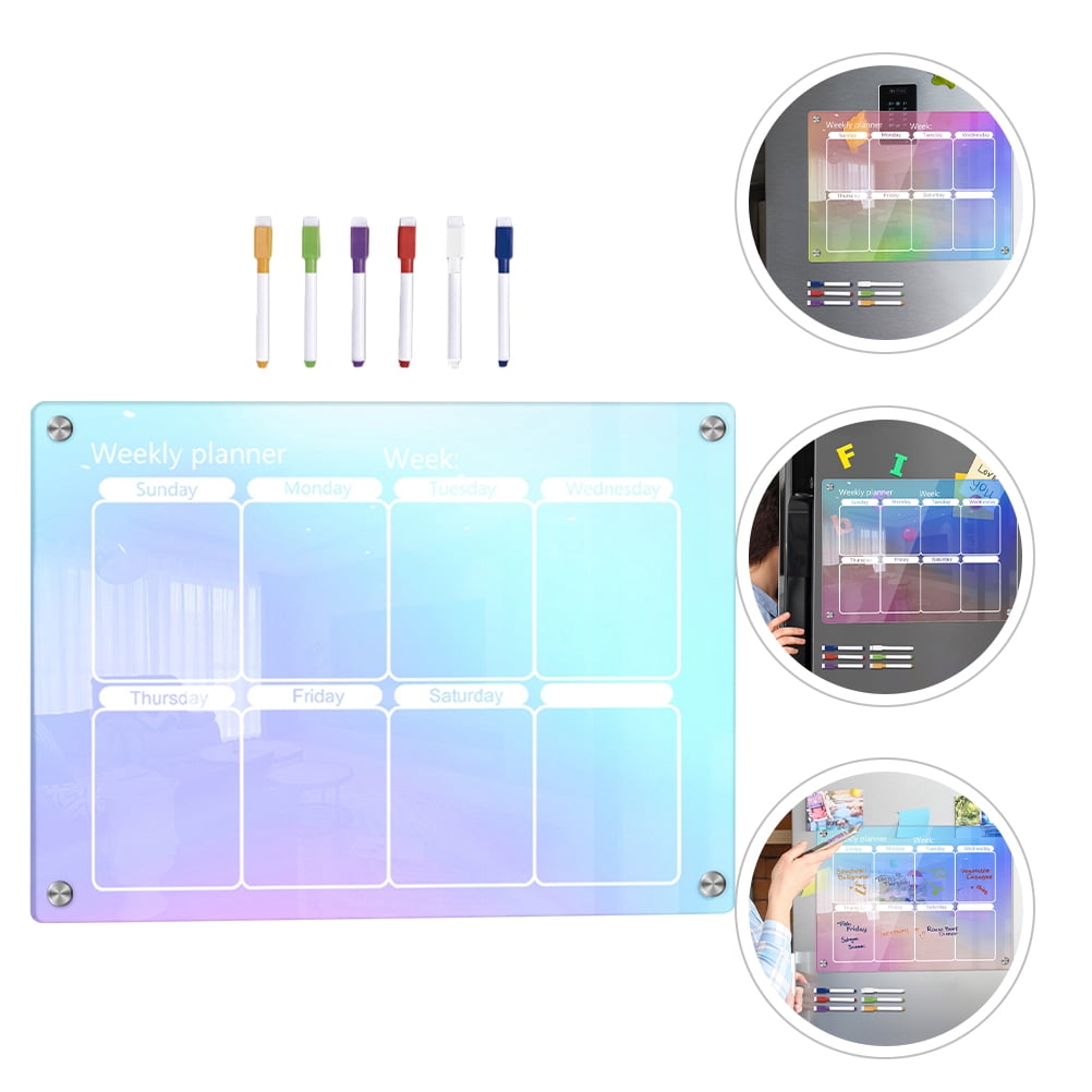 OFFIGAM Acrylic DIY Design Memo Board with 6 Markers for Family ...