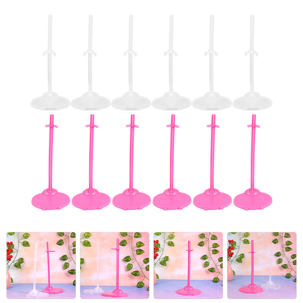 OFFIGAM 24-Piece Assorted Color Figure Stands for Doll Display ...