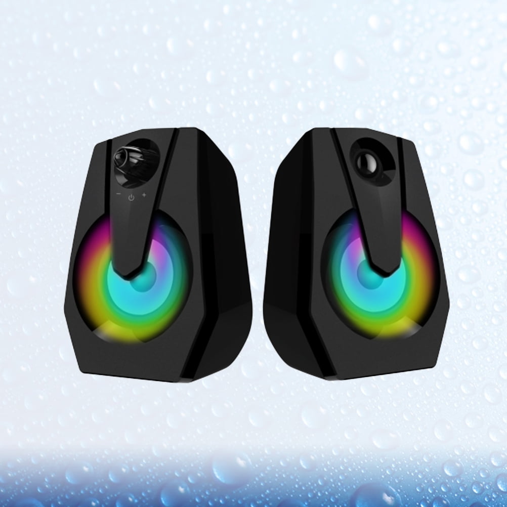 OFFIGAM 2-Pack Multimedia Audio Speakers with Enhanced Bass, Black ...