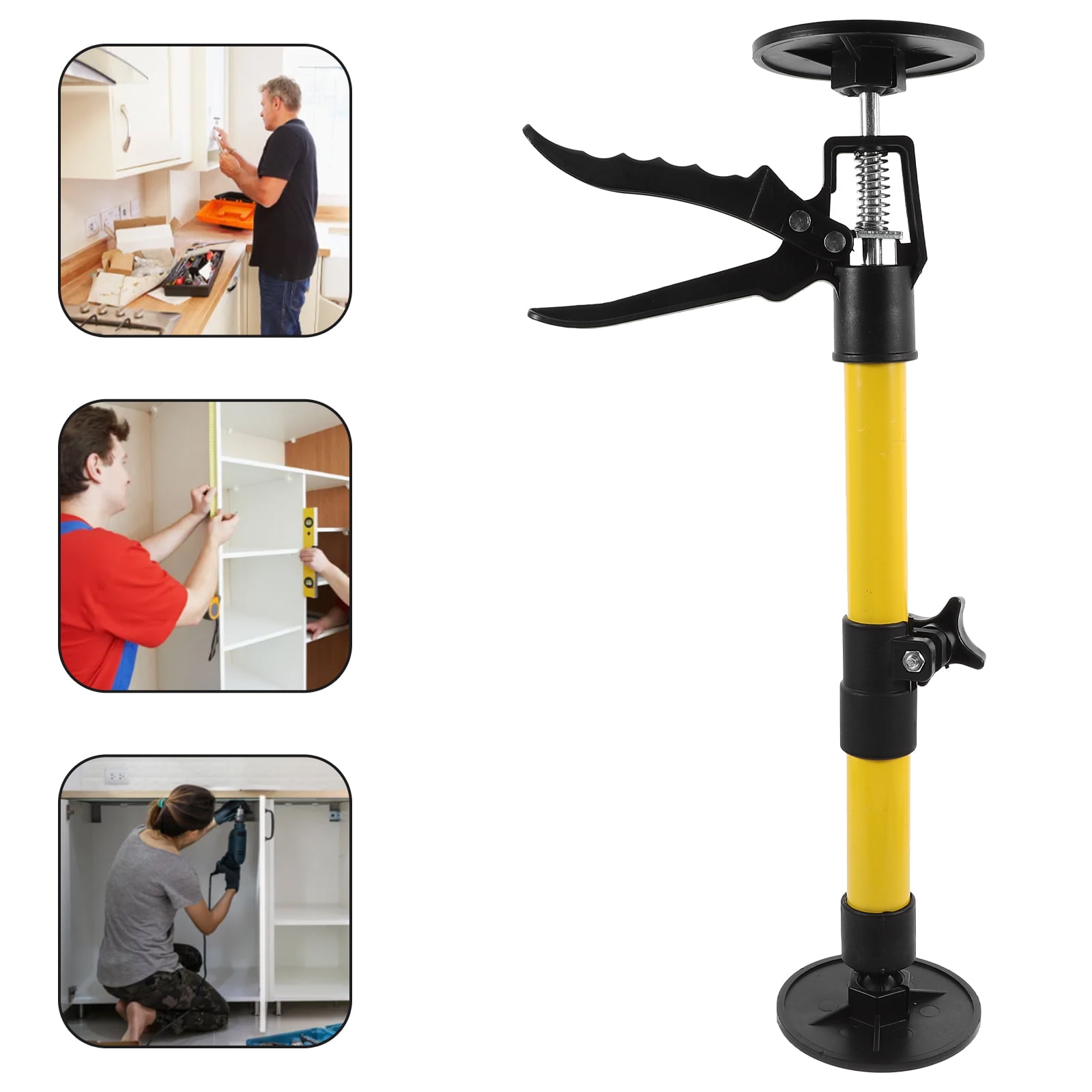 OFFIGAM Cabinet Installation Jack 1Set Yellow Compact Design with High ...