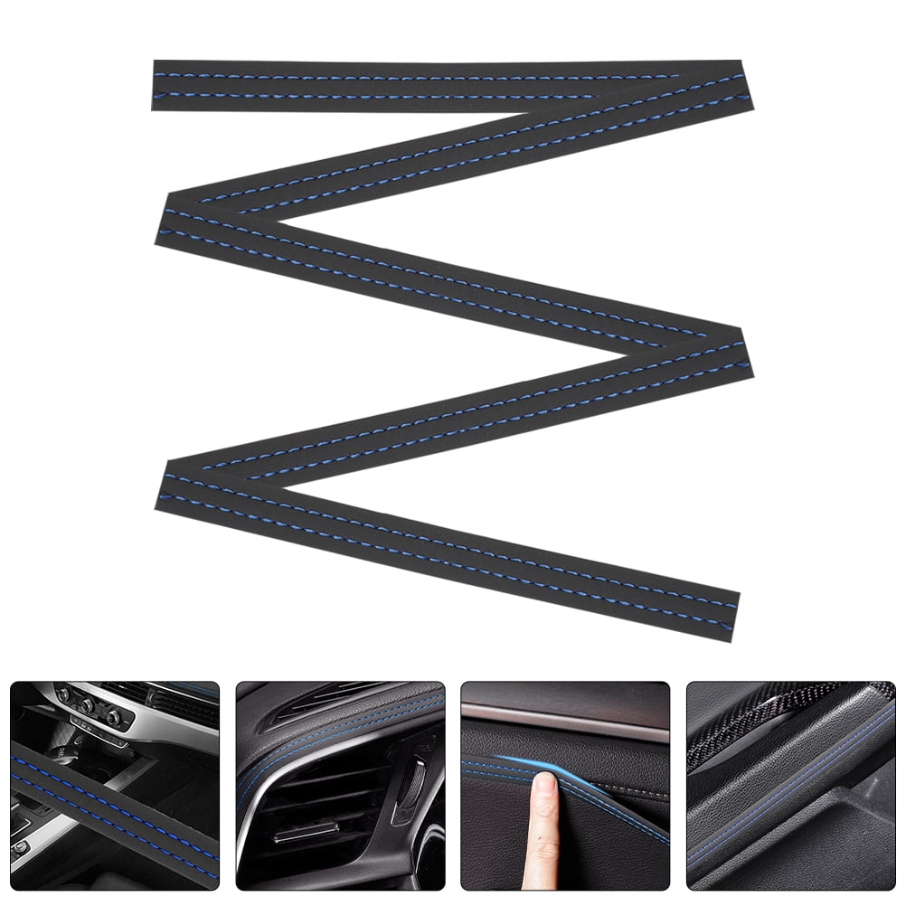 OFFIGAM Car Door Edge Trim for Car Interior Trim Black Leather with ...