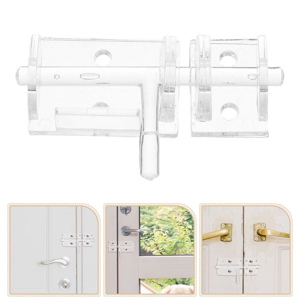 OFFIGAM Clear Acrylic Bolt Latch 2-Pack for Wooden Fence Cabinet Door ...