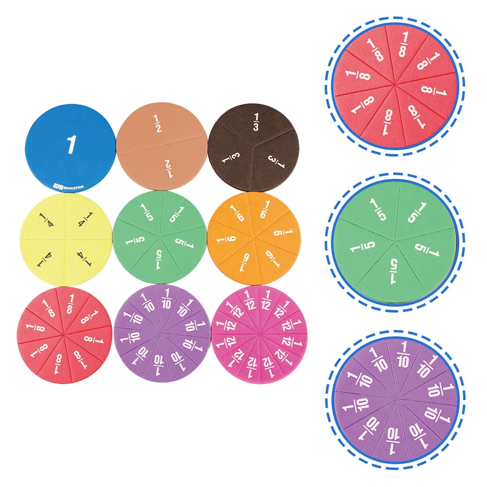 OFFIGAM Education Fraction Circles 2Sets Math Manipulatives Set for ...
