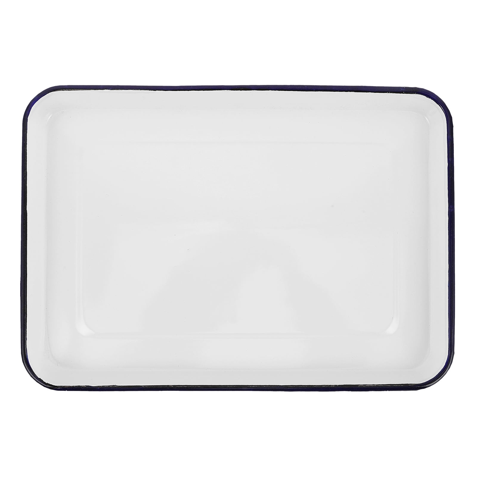 OFFIGAM Vintage White Enamel Baking Pan Rectangular Multifunctional ...