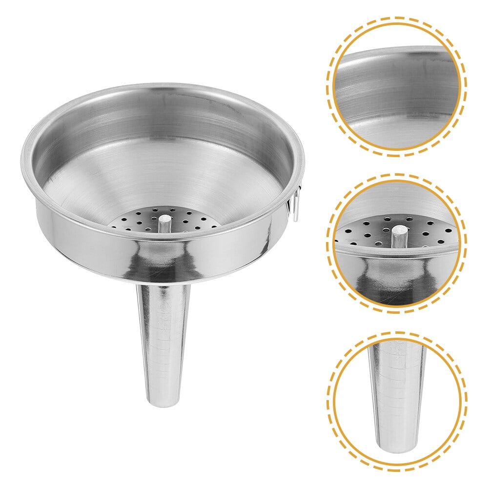 OFFIGAM Wear-Resistant Wine Funnel Silver Stainless Steel for Kitchen ...