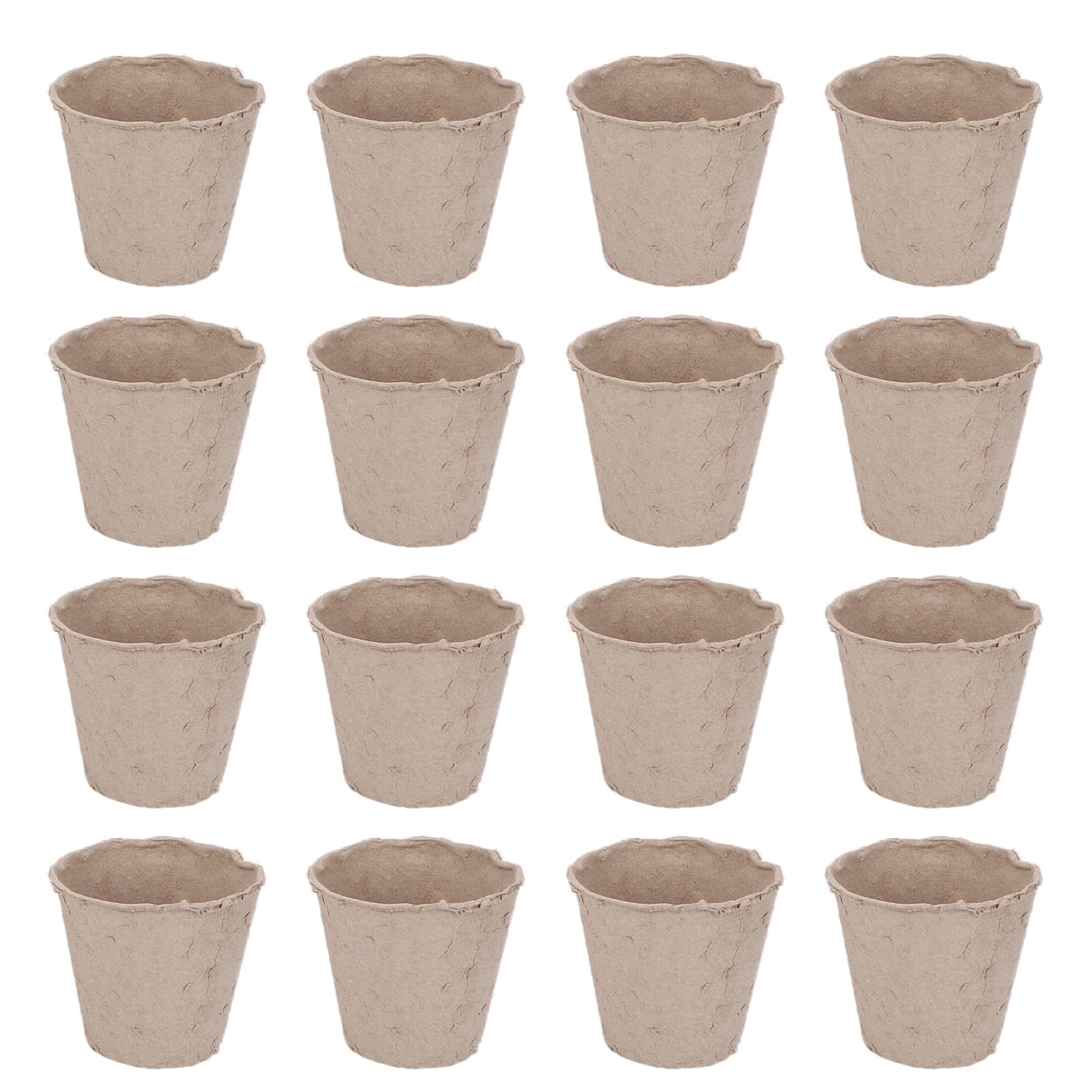OFFIGAM Garden Germination Nursery Pots 40Pcs Beige Pulp Pot Plant ...