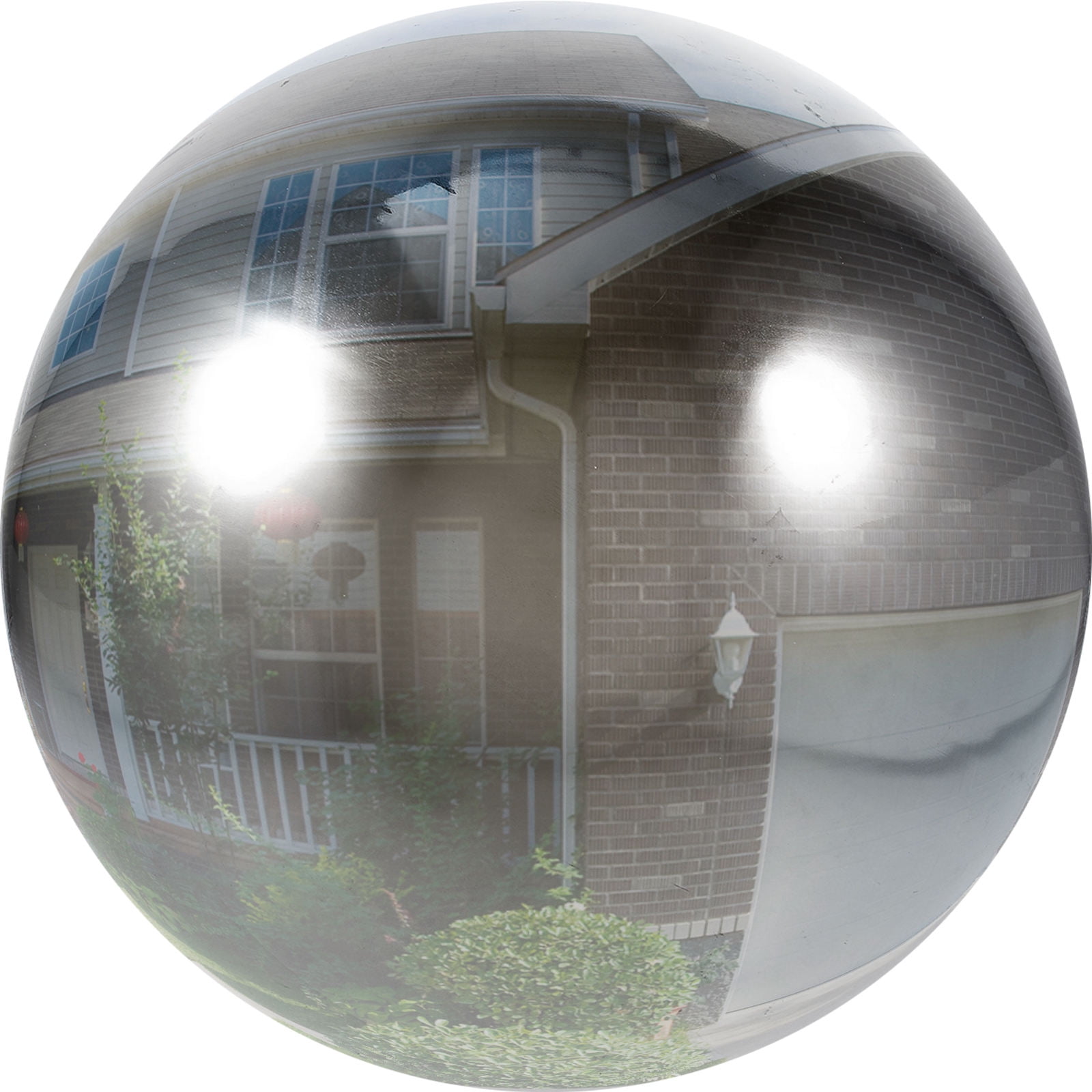OFFIGAM Large Stainless Steel Gazing Globe Silver Outdoor Decorative ...