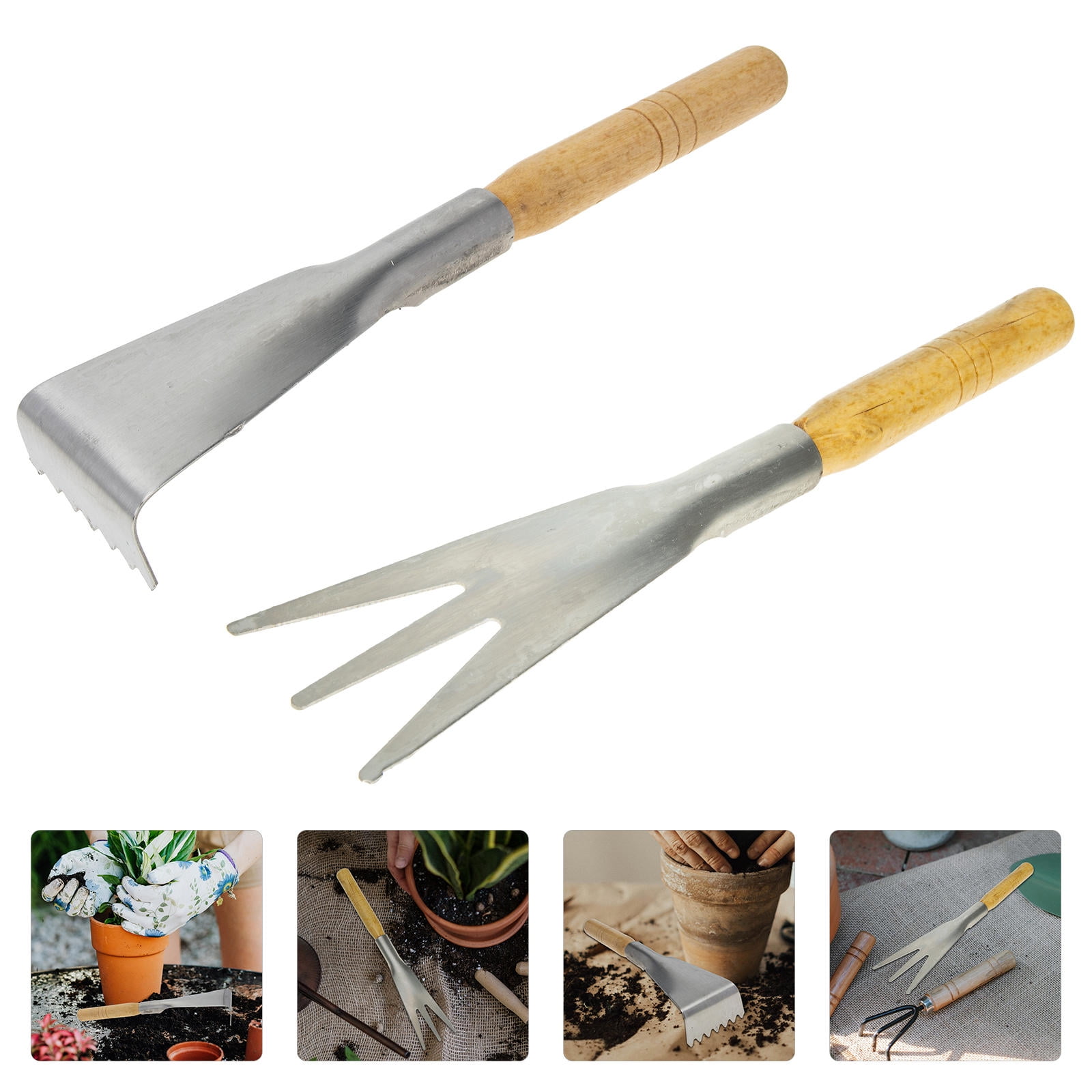OFFIGAM Gardening Trowels 2Set Small Garden Spades Vegetable Planting ...