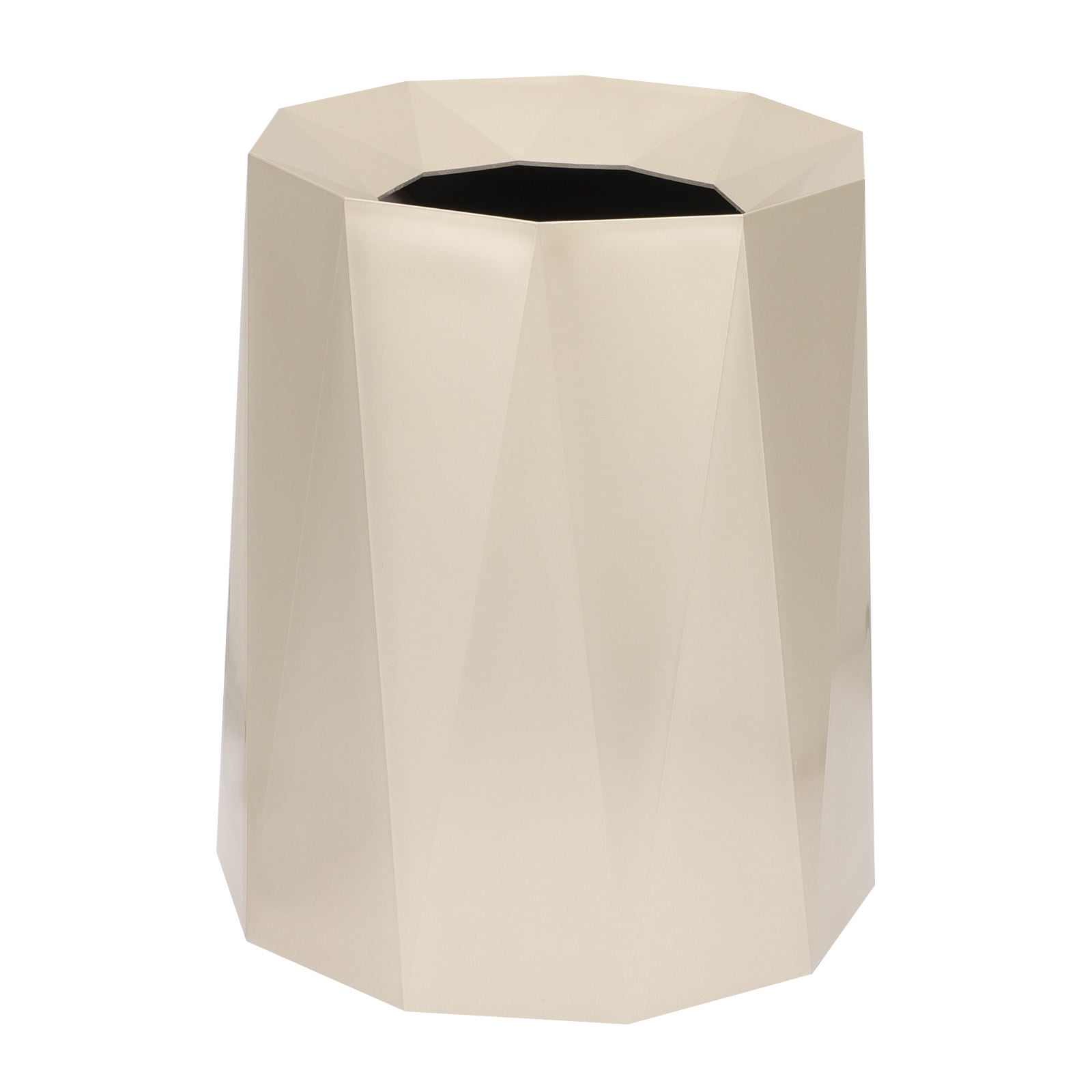 OFFIGAM Golden Plastic Trash Can 1Set Small Office Garbage Storage Easy ...