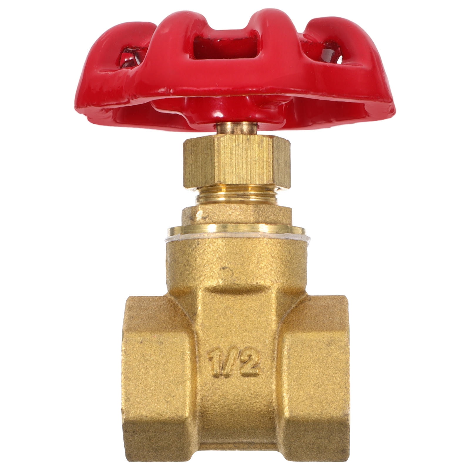 OFFIGAM Water Hose Connector Gate Valve Golden Copper 1Set Heavy Duty ...