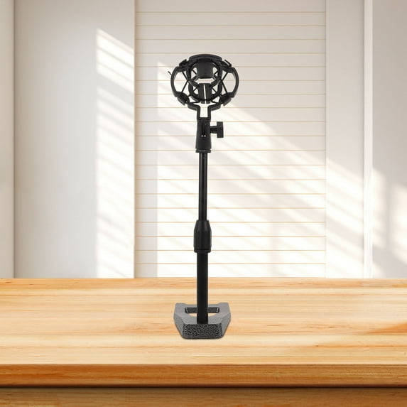 OFFIGAM Mic Holder For Desk Black Plastic Shock Mount For Conference ...