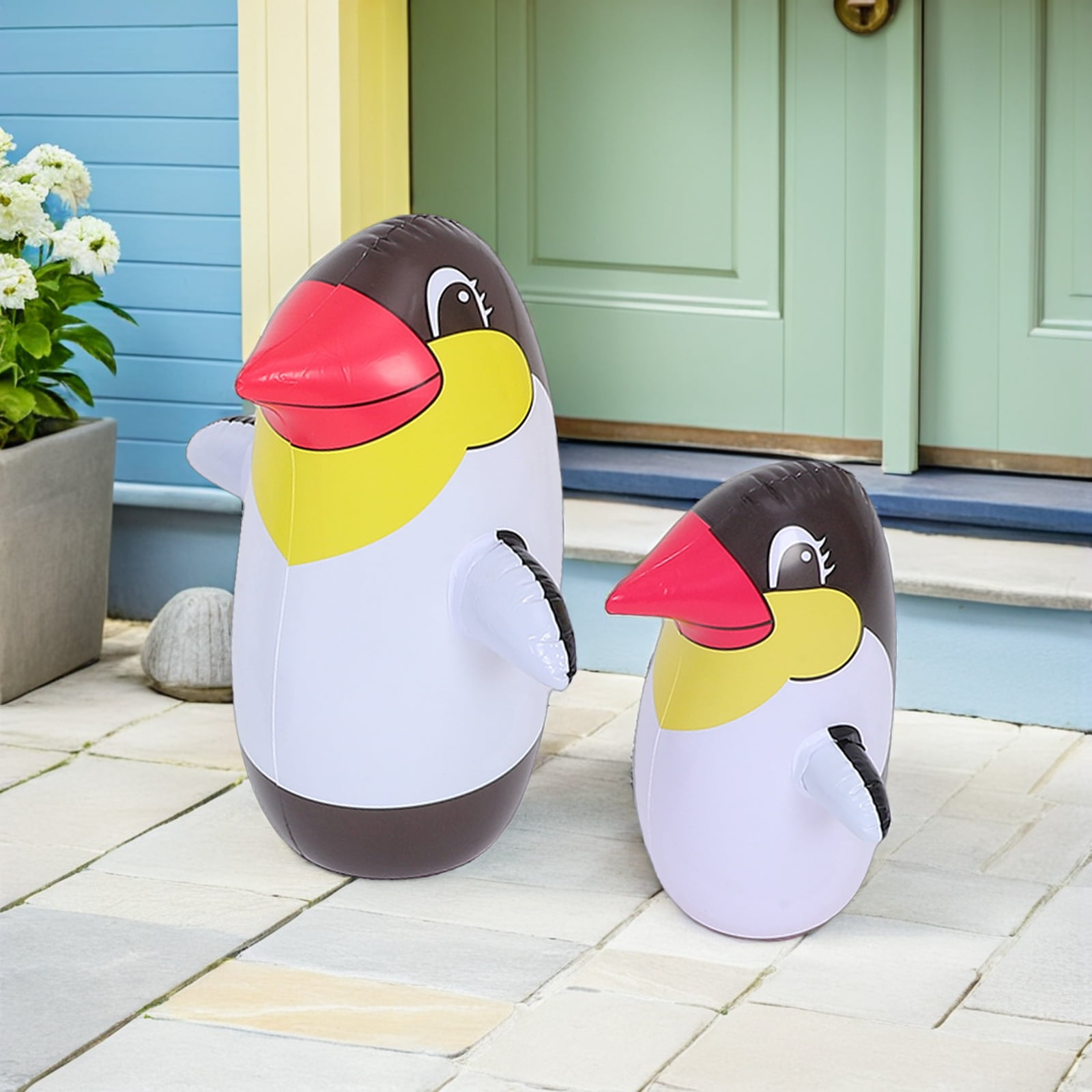 OFFIGAM Set of 3 Inflatable Penguin Decorations in Multi Colors ...