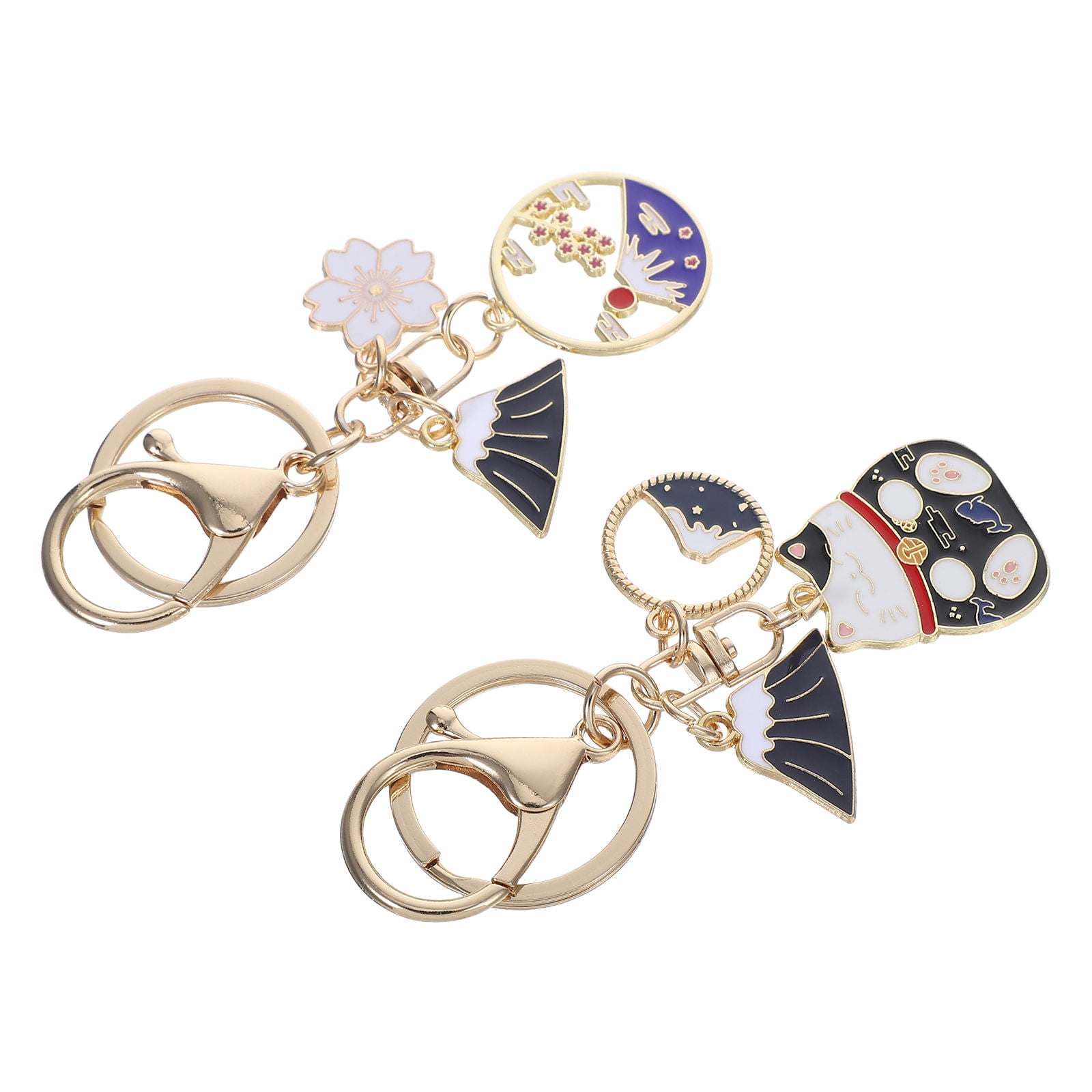OFFIGAM MultiColor Japanese Keychain with Cherry Blossoms and Design ...