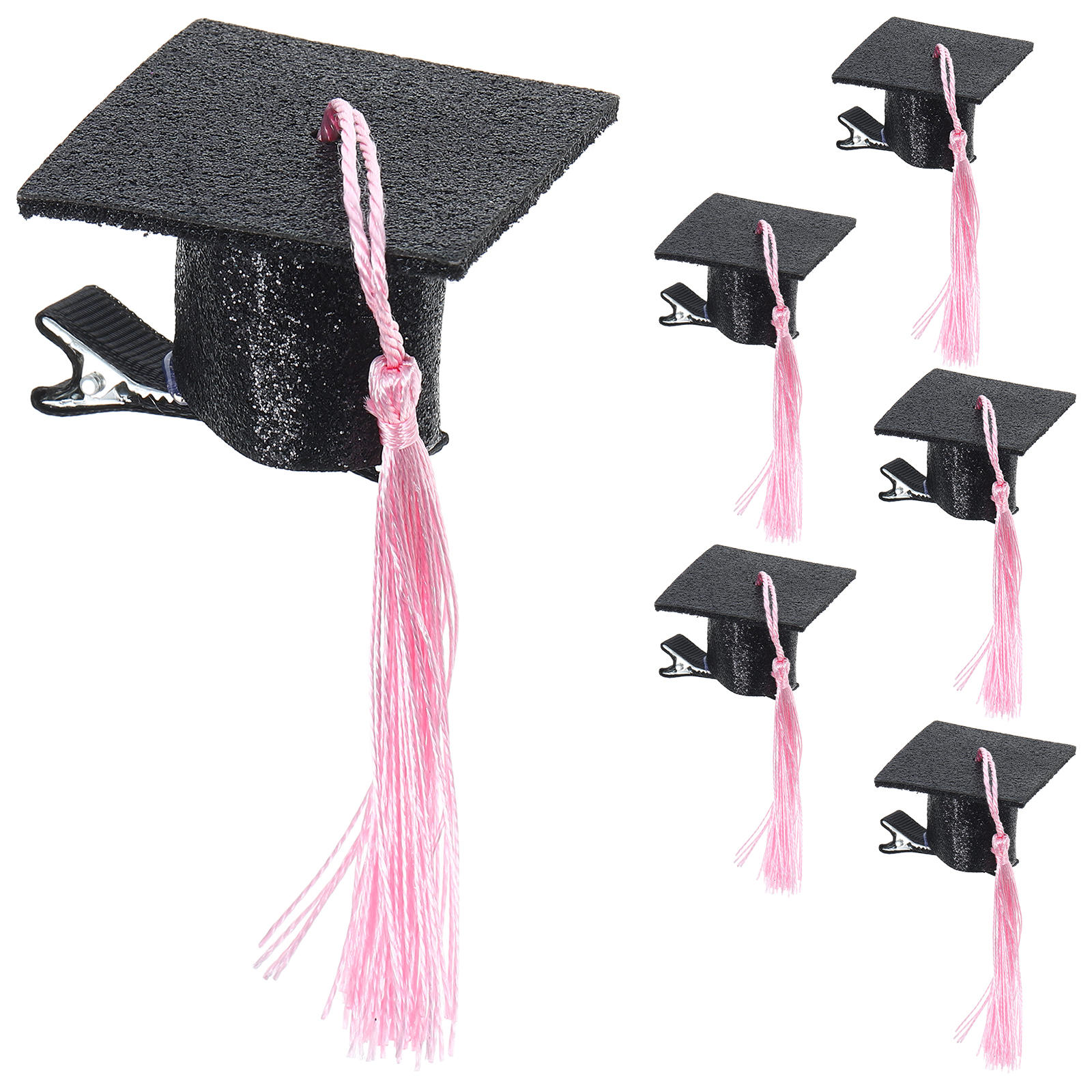 OFFIGAM Pink Felt Metal Graduation Doctoral Hat Hairpins 6Pcs For ...