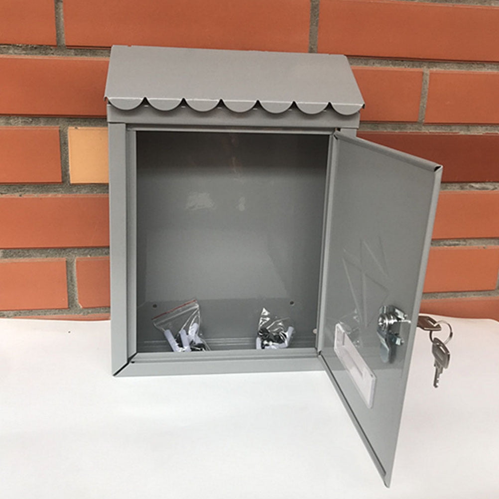 OFFIGAM Rainproof Door Mail Box with Lock Small Wall Mount Locking ...