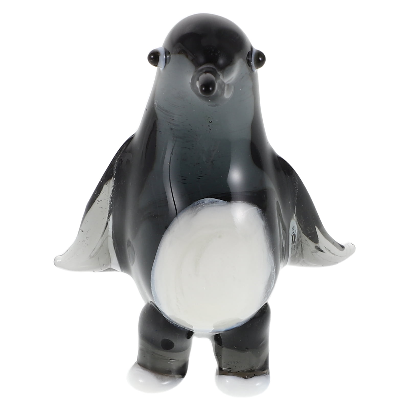 OFFIGAM Realistic Crystal Penguin Figurine Grey Animal Sculpture for ...