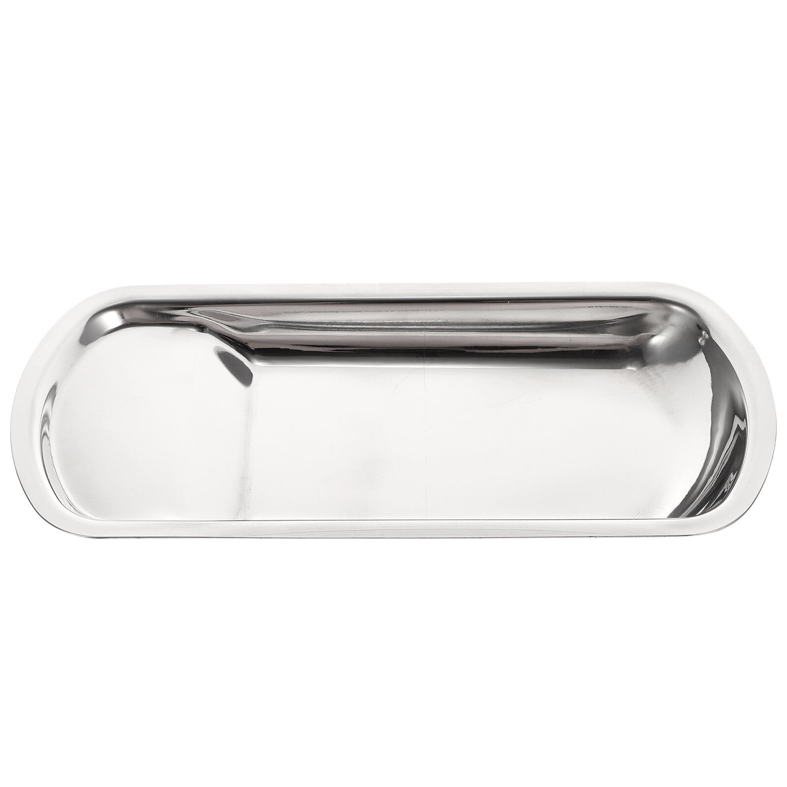 OFFIGAM Stainless Steel Rectangular Tray for Food Serving and Utensil ...