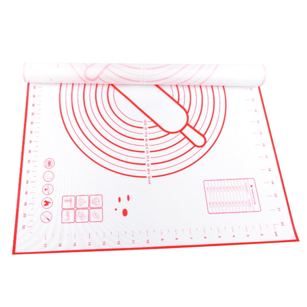 OFFIGAM Red Rectangular Dough Mat for Pastry Making with Scale Design ...