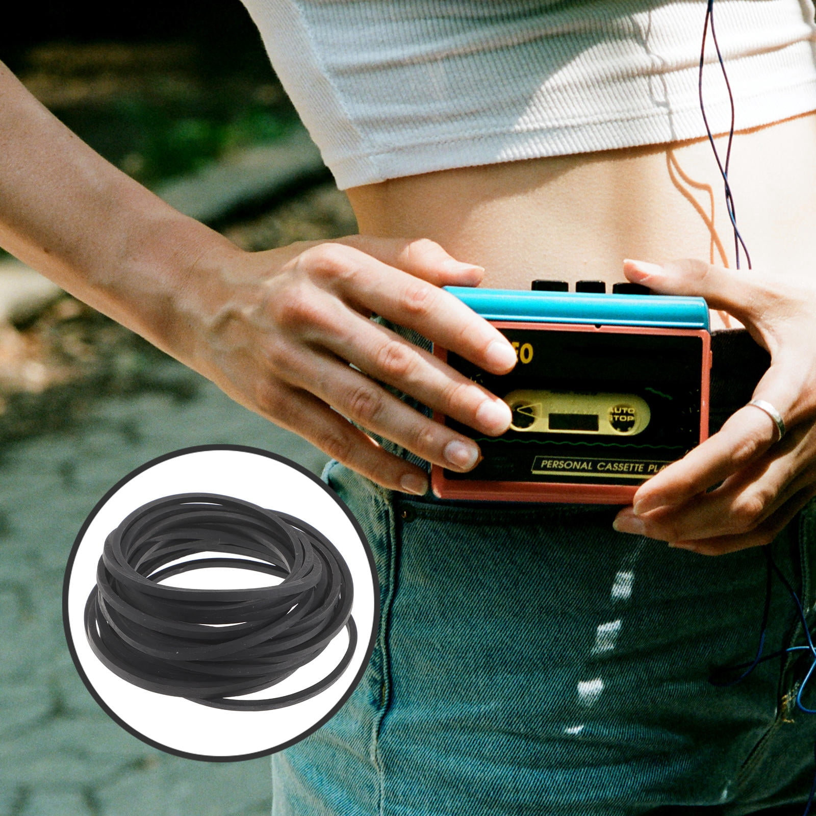 OFFIGAM Replacement Rubber Belts for Cassette Players 20 Pieces Smooth ...
