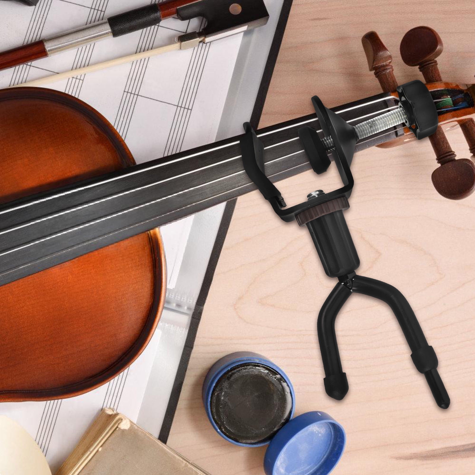 OFFIGAM Secure Black Violin Music Stand Hanger with Portable Clip on ...