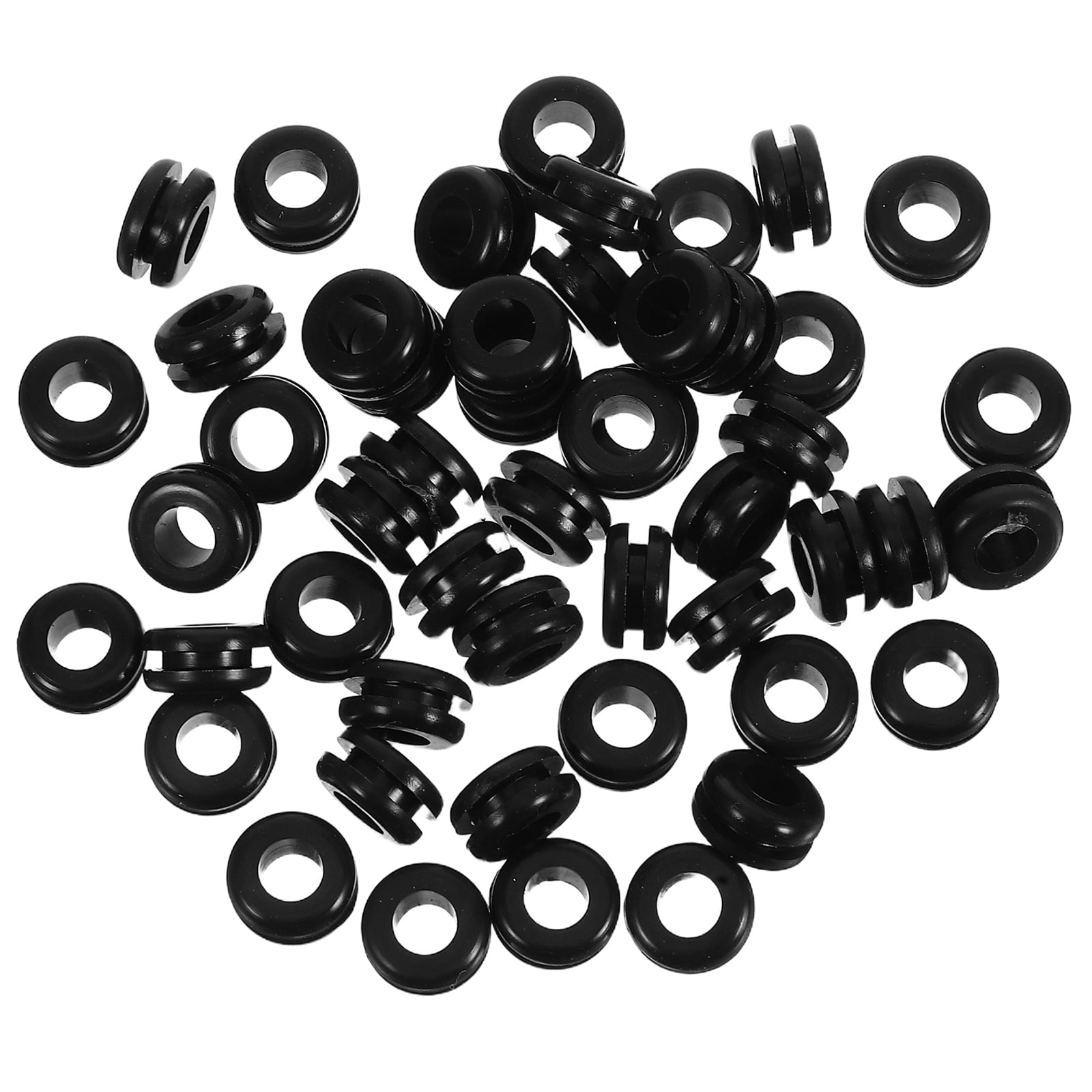 OFFIGAM Silicone Wall Grommets 50Pcs Black Cable Wraps For Cords Wear ...