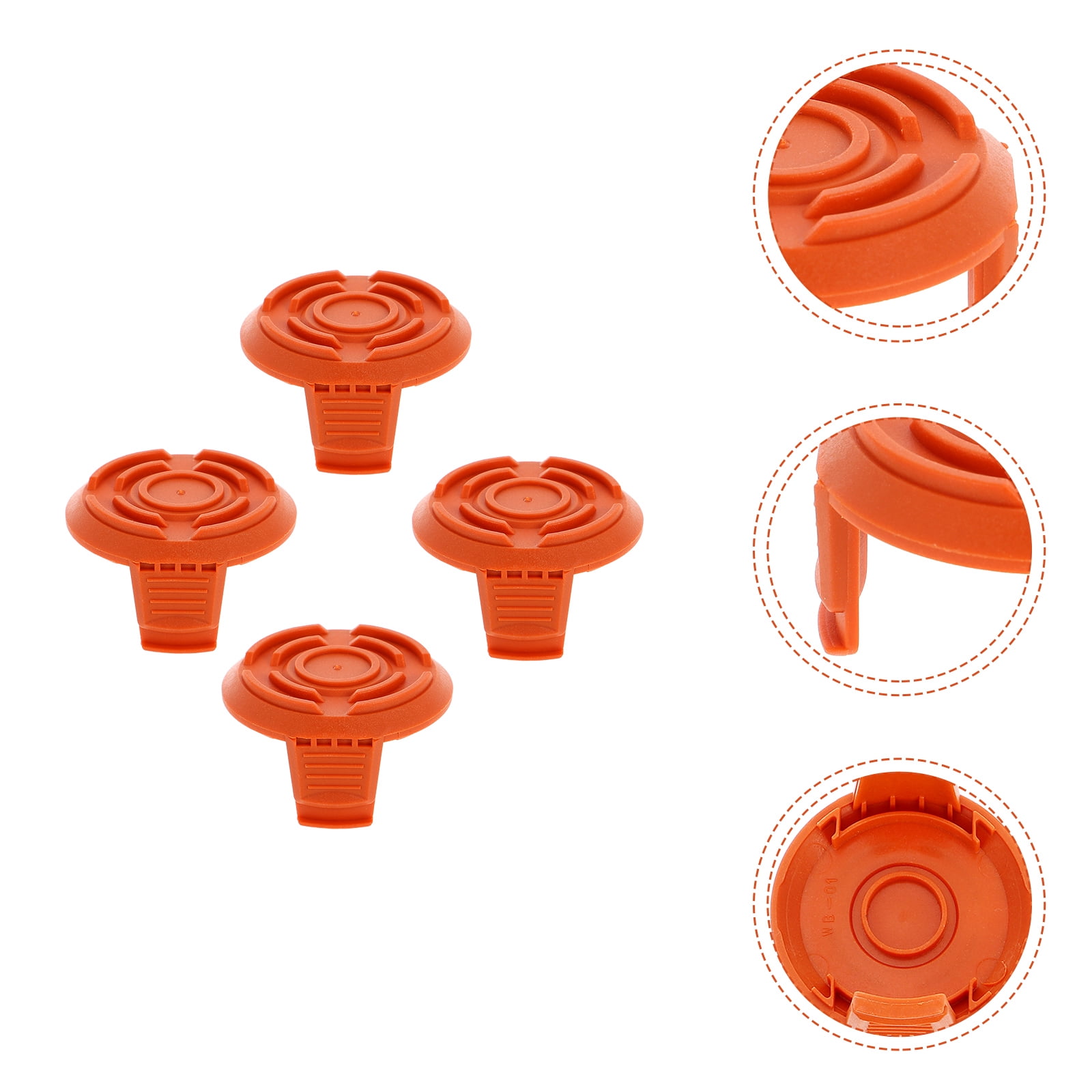 OFFIGAM Trimmer Spool Caps Orange ABS High Accessory 4Pcs - Walmart.com