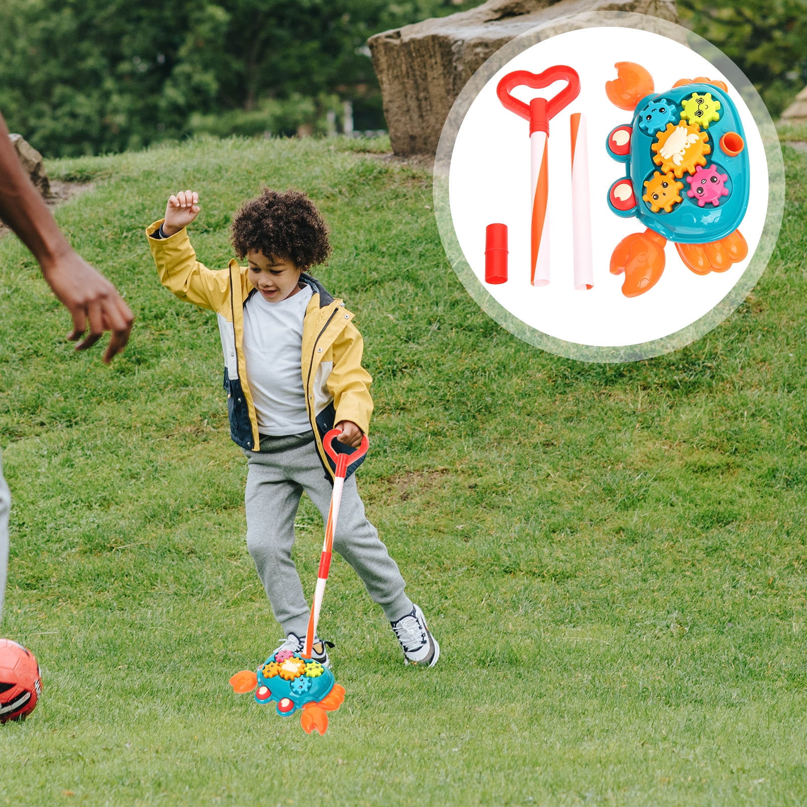 OFFIGAM Toddler Push Walker Toy 1Pack Plastic Crab Design 19.65x7.86x5 ...