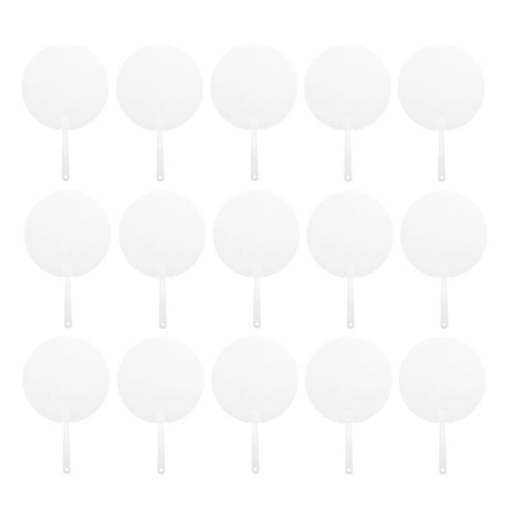 OFFIGAM 50 Pieces Blank Round Fans with Clear for Painting, Crafts, and ...