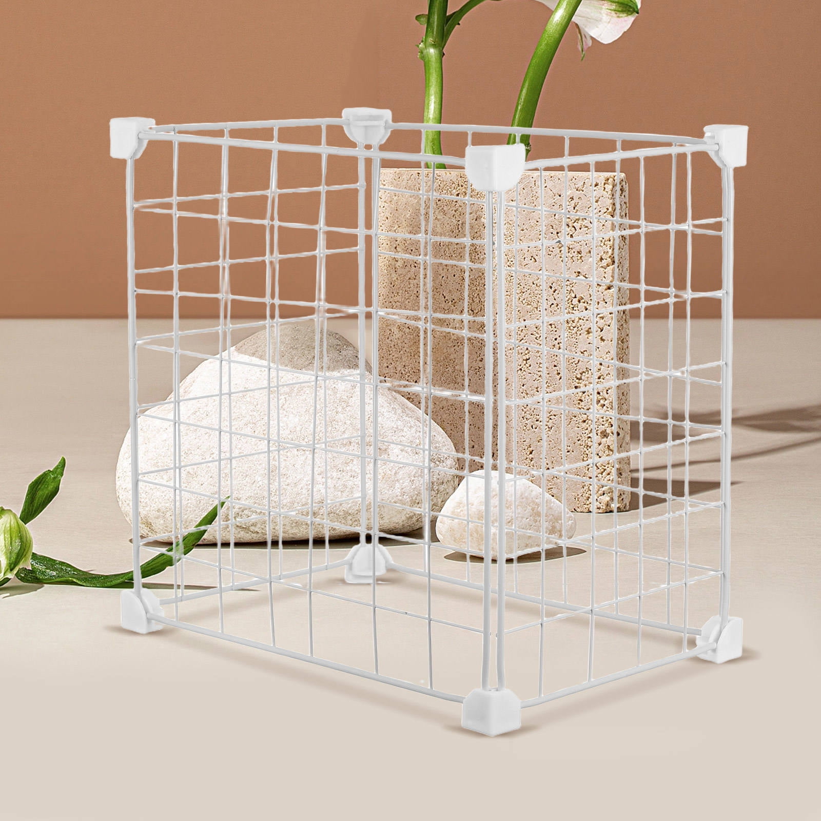 OFFIGAM White Metal Freezer Storage Basket with Hanging Rack for ...
