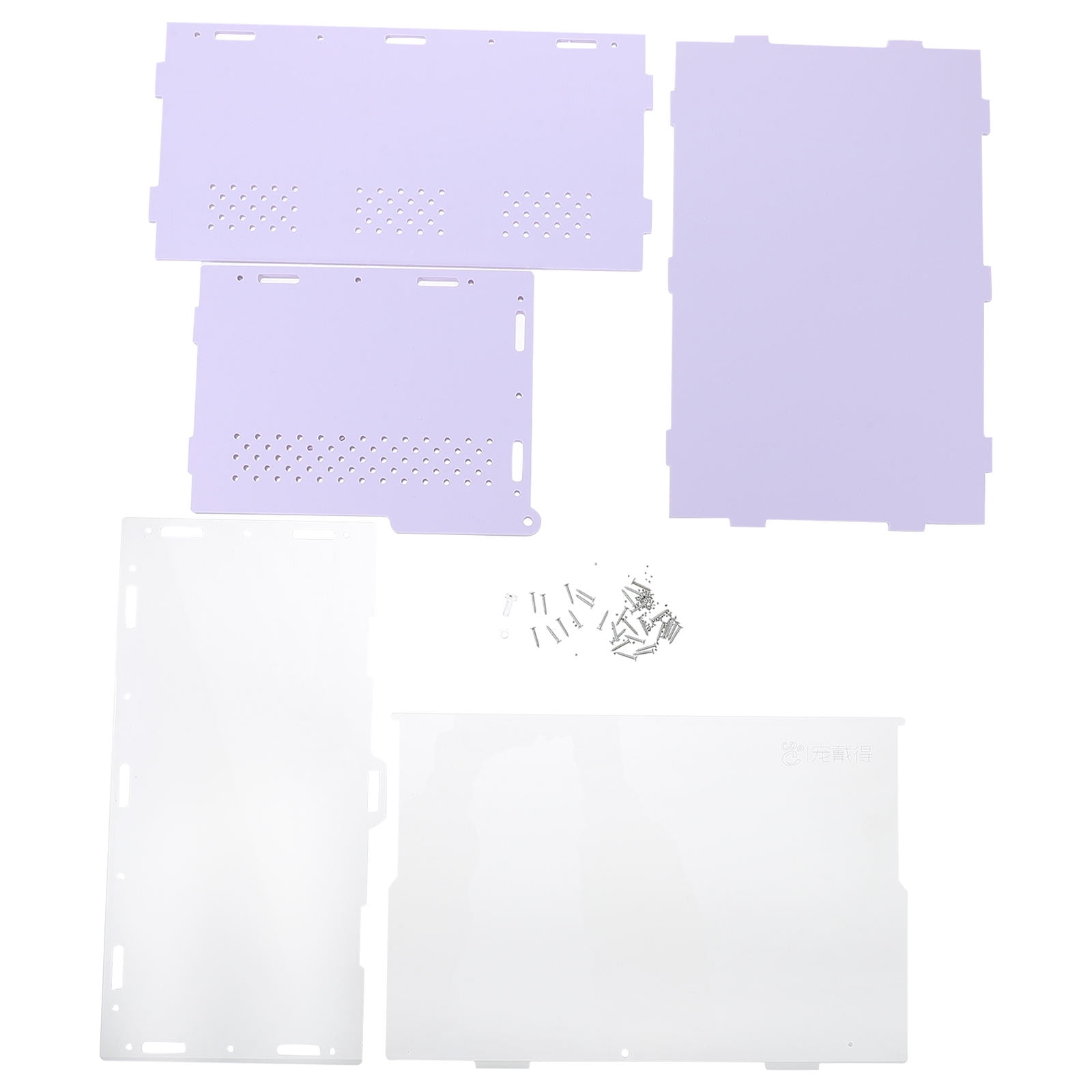 OFFIGAM White Acrylic Reptile Terrarium with Ventilation Holes for Safe ...