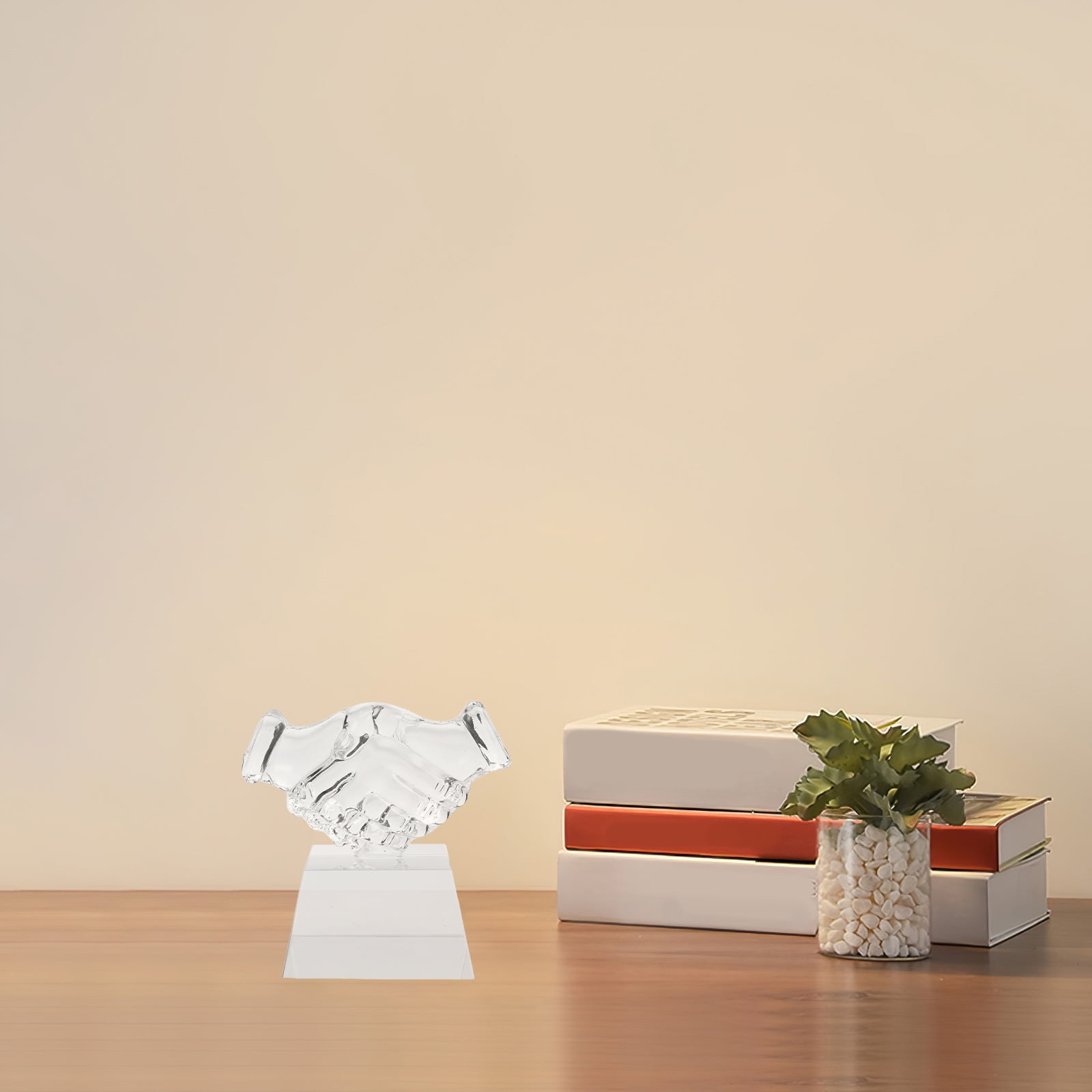 OFFIGAM Shaking Hands Sculpture Children Award White Crystal ...