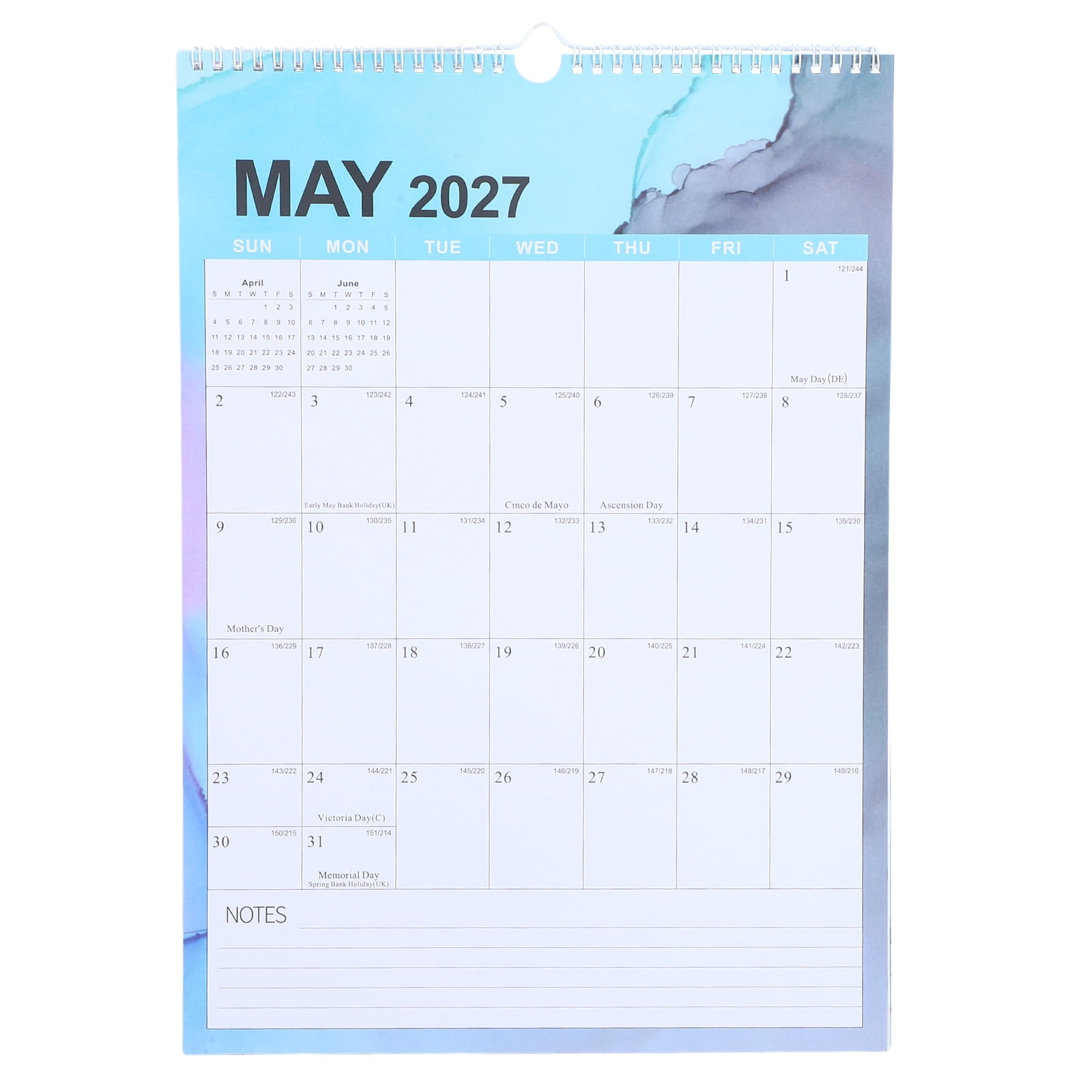 OFFIGAM holiday calendar 2026 hanging calendars multi paper for note ...