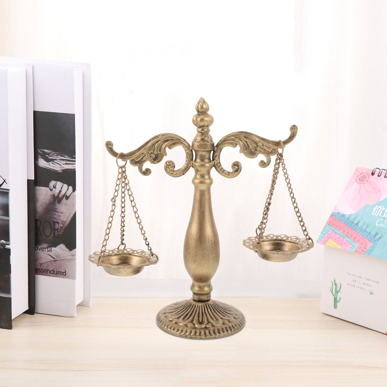 OFFIGAM retro scale decoration Golden Iron Balance Scale Ornament ...