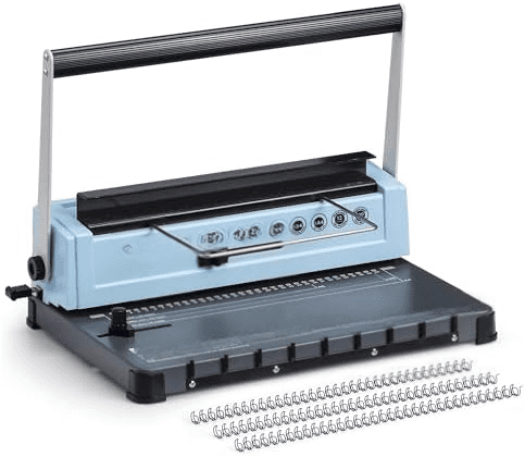 OFFNOVA Wire Binding Machine, Punch 12 Sheets, 34-Square Hole Punch ...