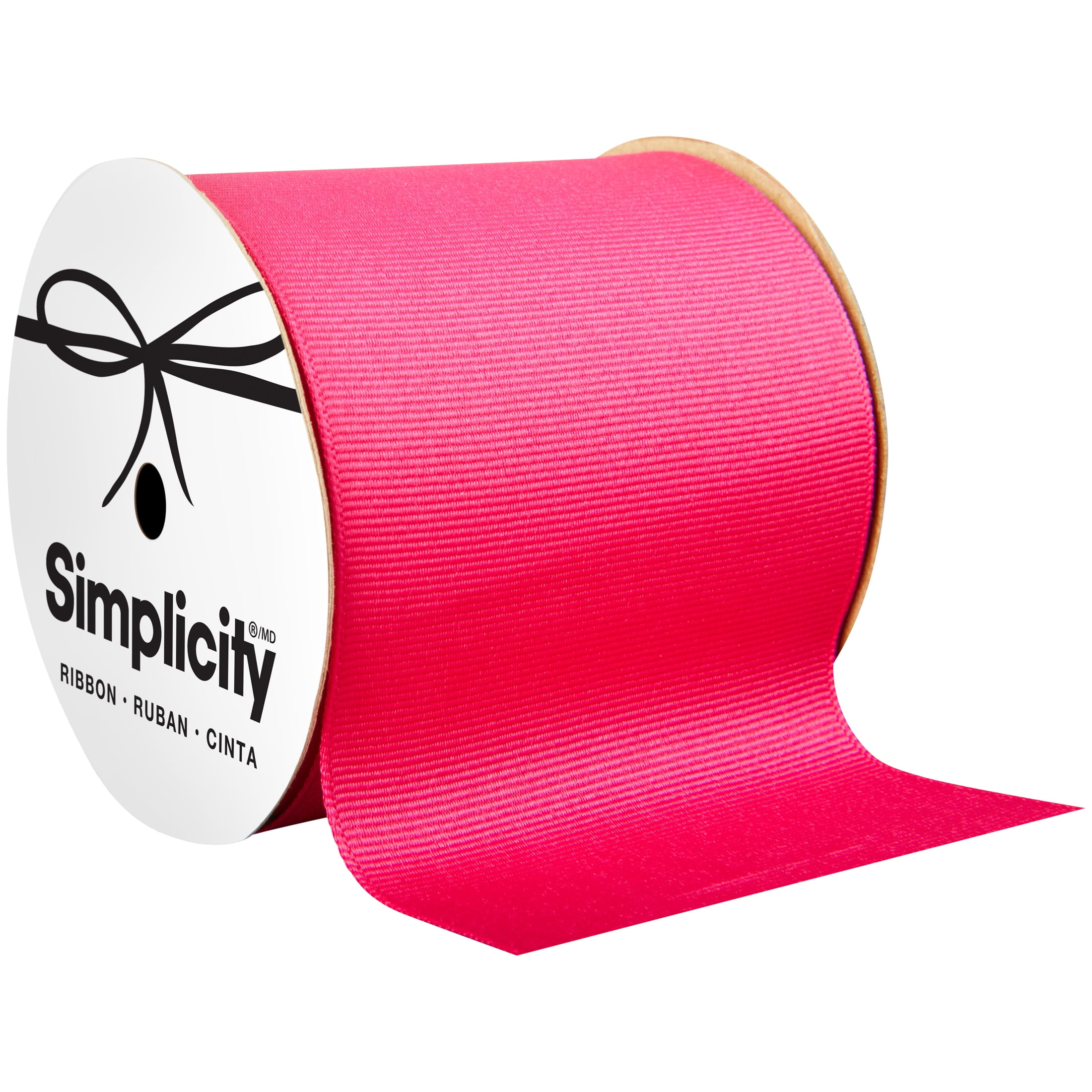 OFFRAY GROSGRAIN SHOCK PINK 3IN X 9 FT RIBBON, FOR SEWING, CRAFTS AND ...
