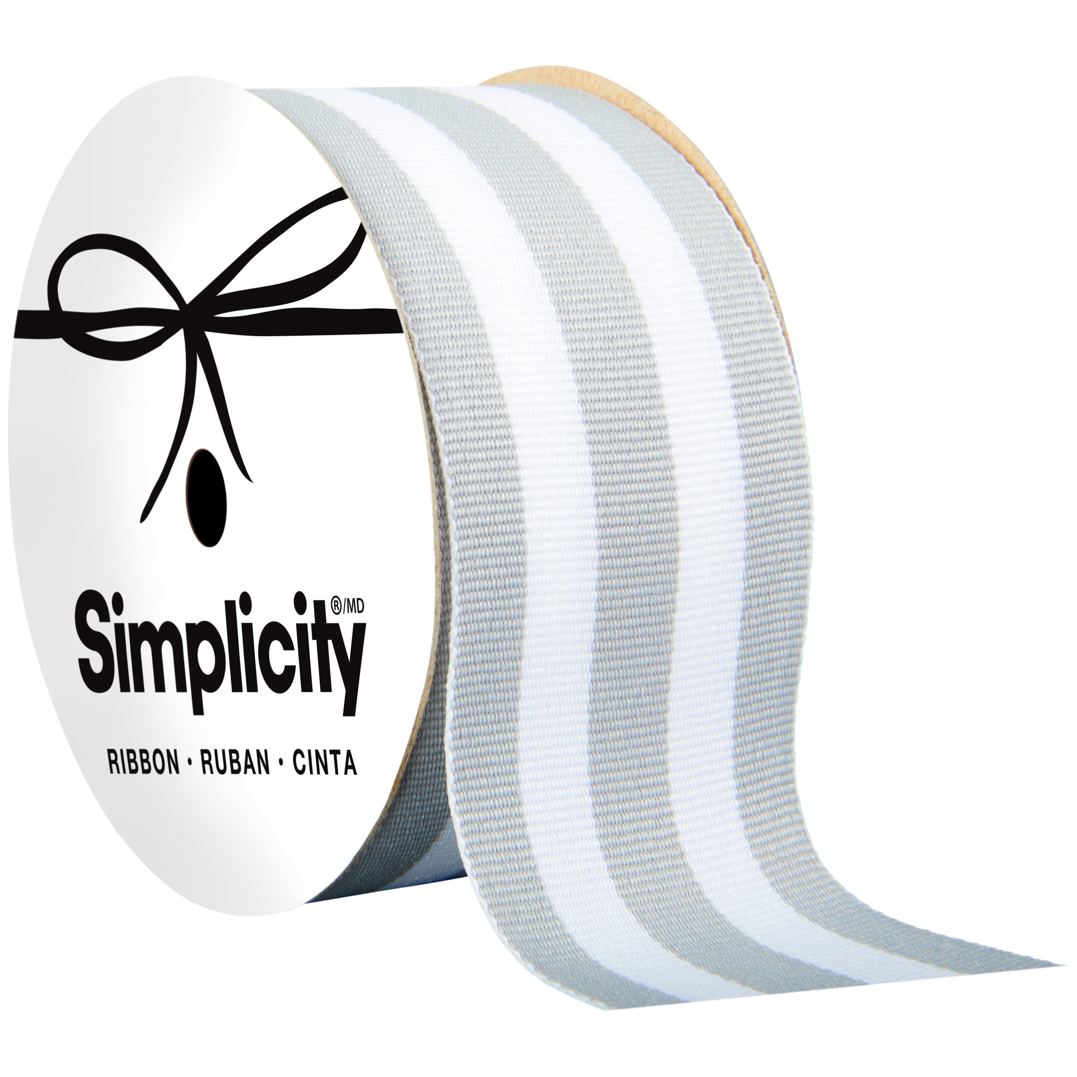 Offray monstrip silver 1-1/2in x 9ft ribbon, for sewing, crafts and ...