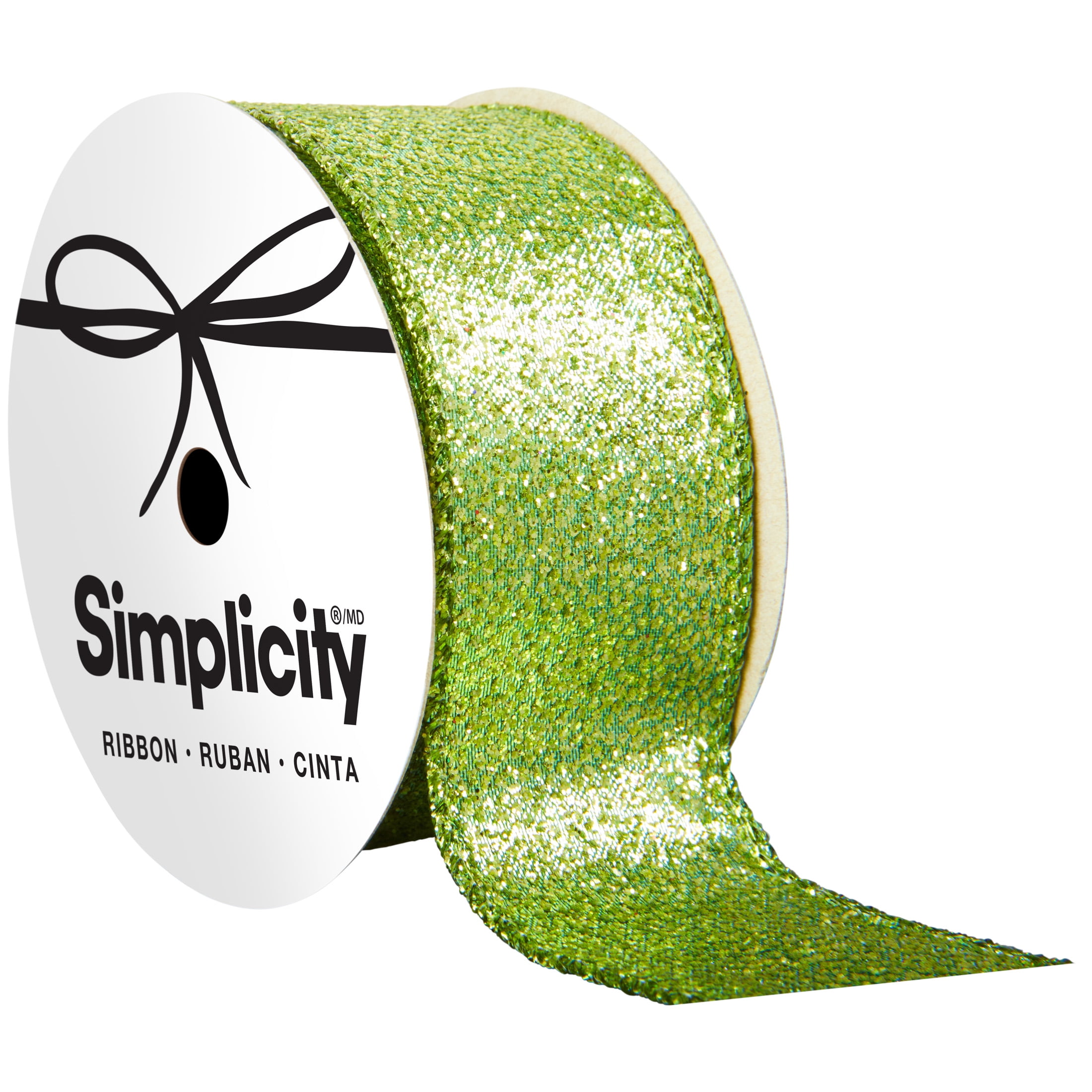 Offray wired glitterie citrus 1-1/2 inch x 9ft ribbon, for crafts ...