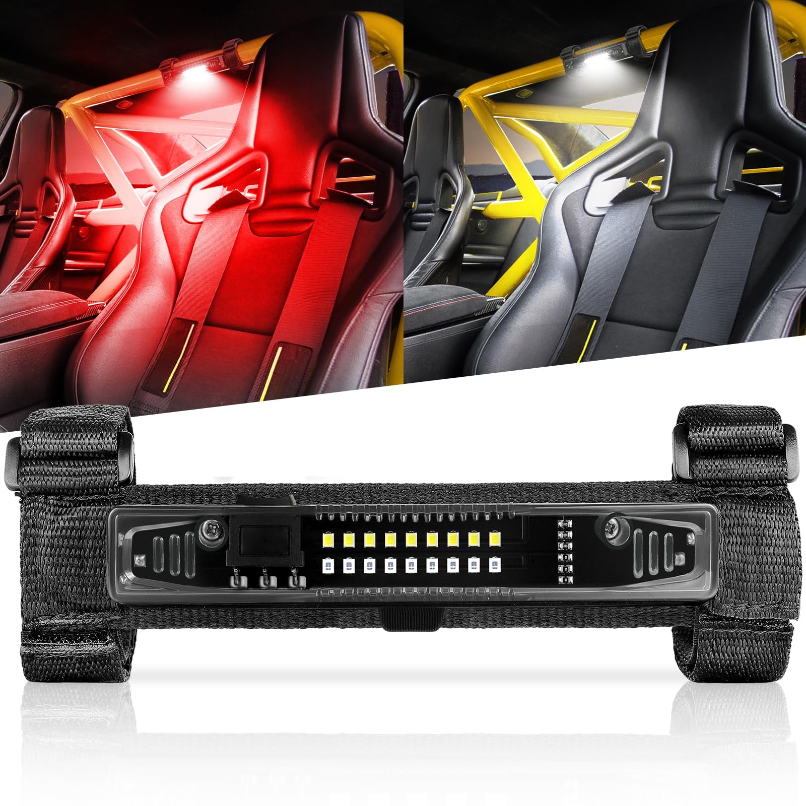 OFFROADTOWN UTV Dome Light RRF12 Universal Roll Bar Mount LED Interior ...