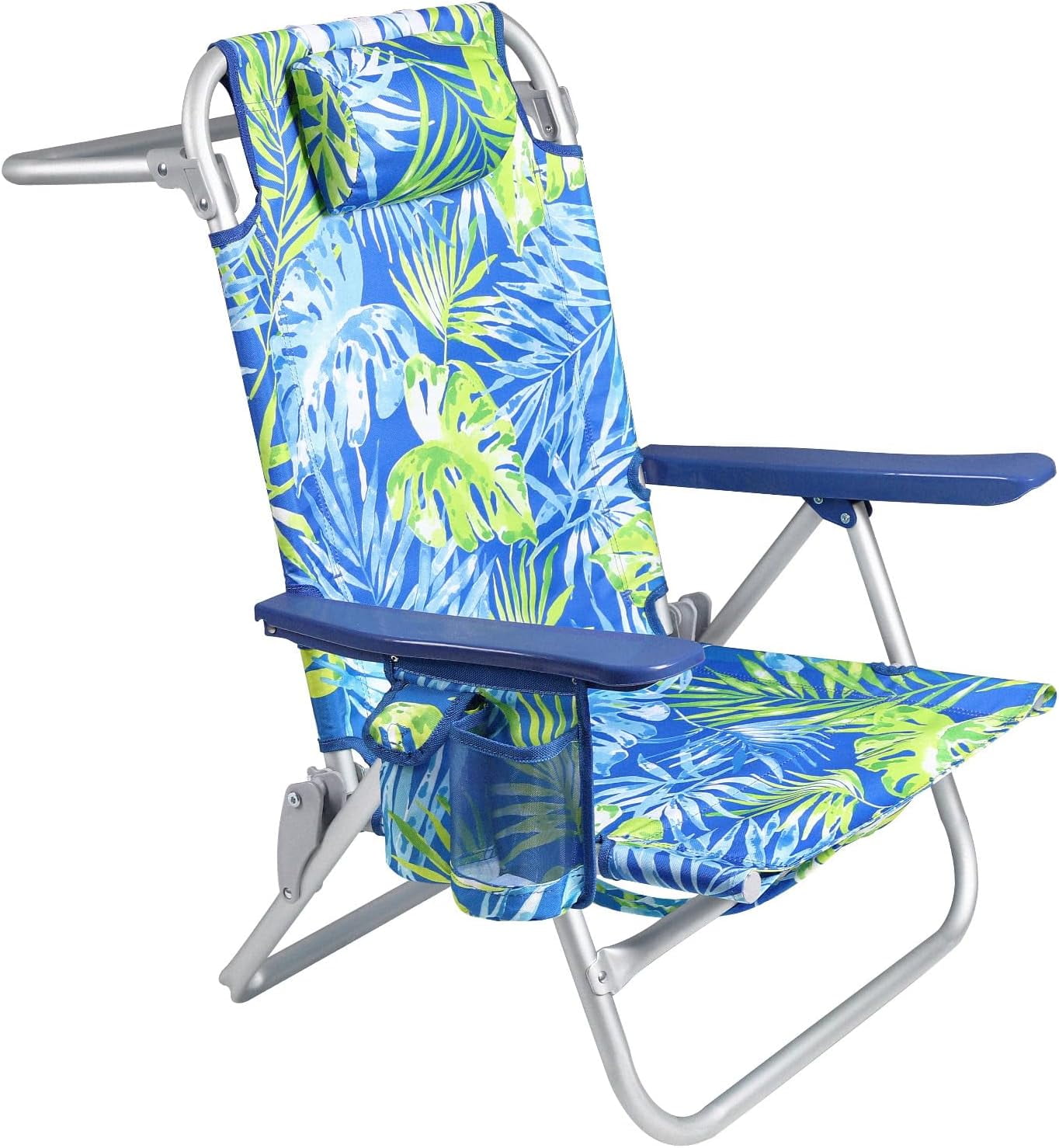 OFIKA Backpack Beach Chairs for Adults, Folding Beach Chairs with 5 ...