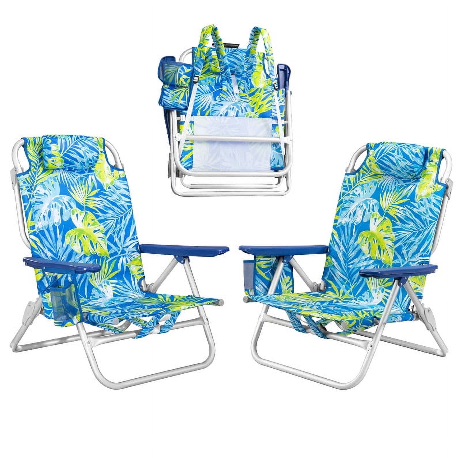 OFIKA Backpack Beach Chairs for Adults - Folding Heavy Duty Camping ...