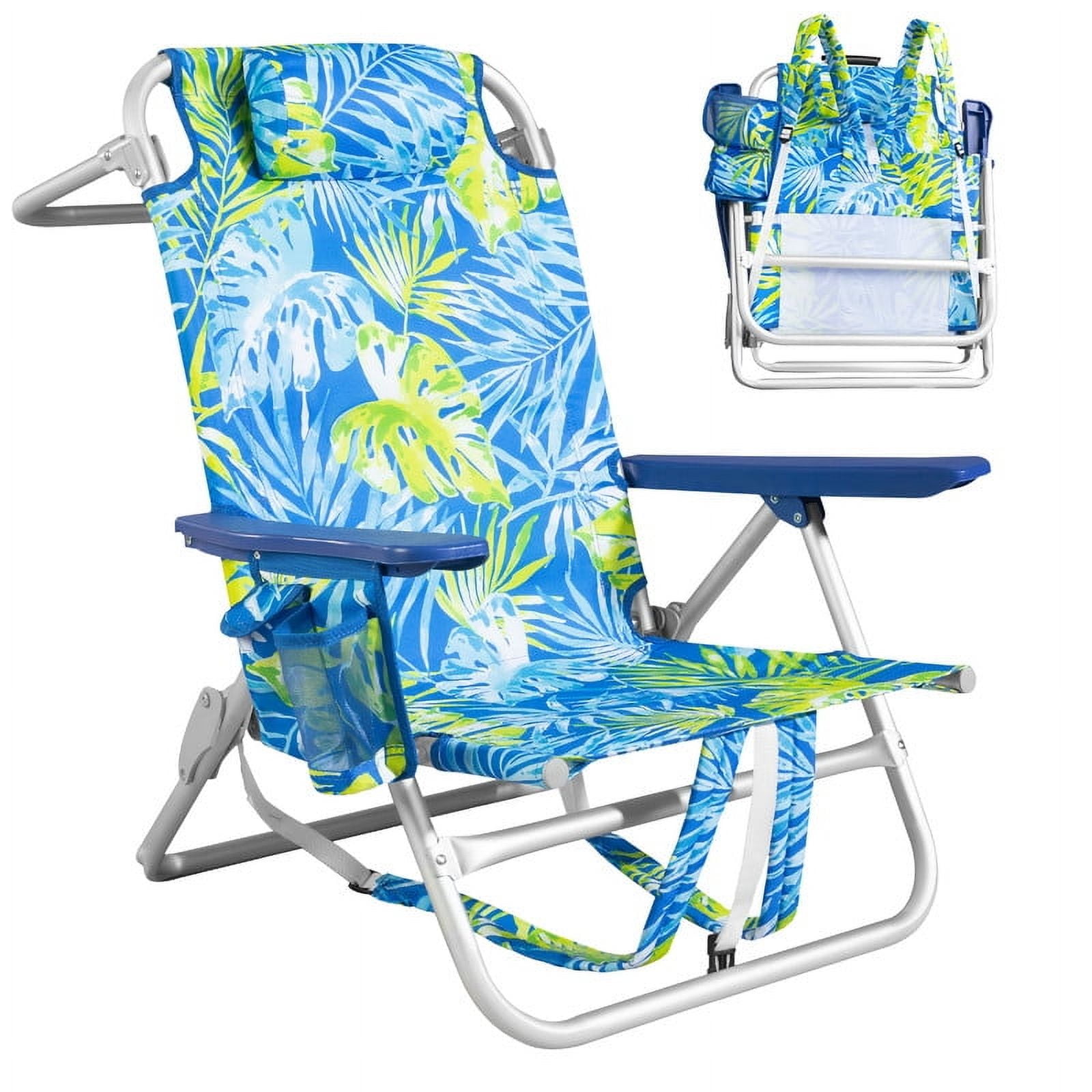 Ofika Backpack Foldable Camping Chair with Storage Pouch and Cup Holder ...